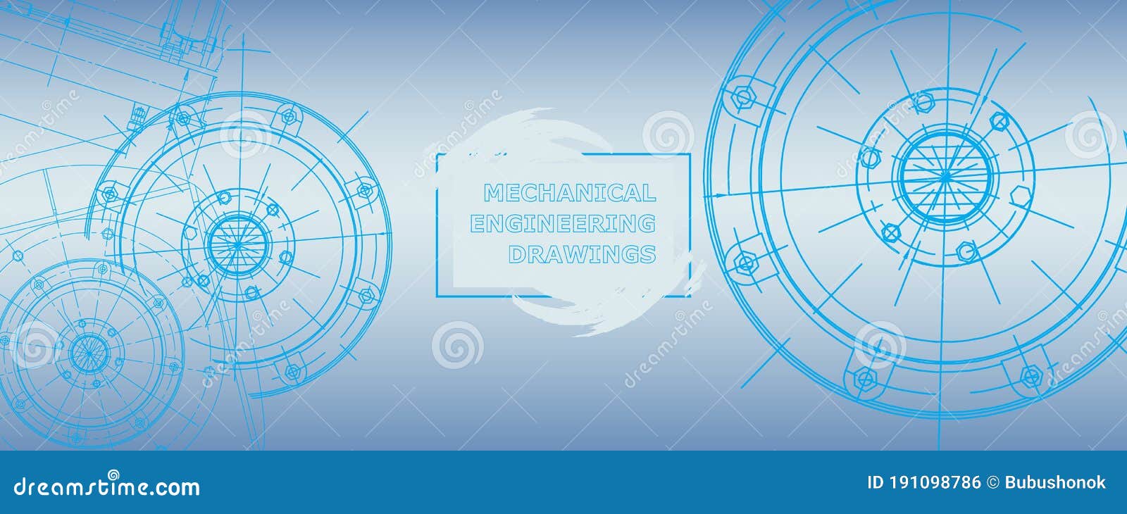 Mechanical Engineering Drawing Stock Vector - Illustration of draw ...