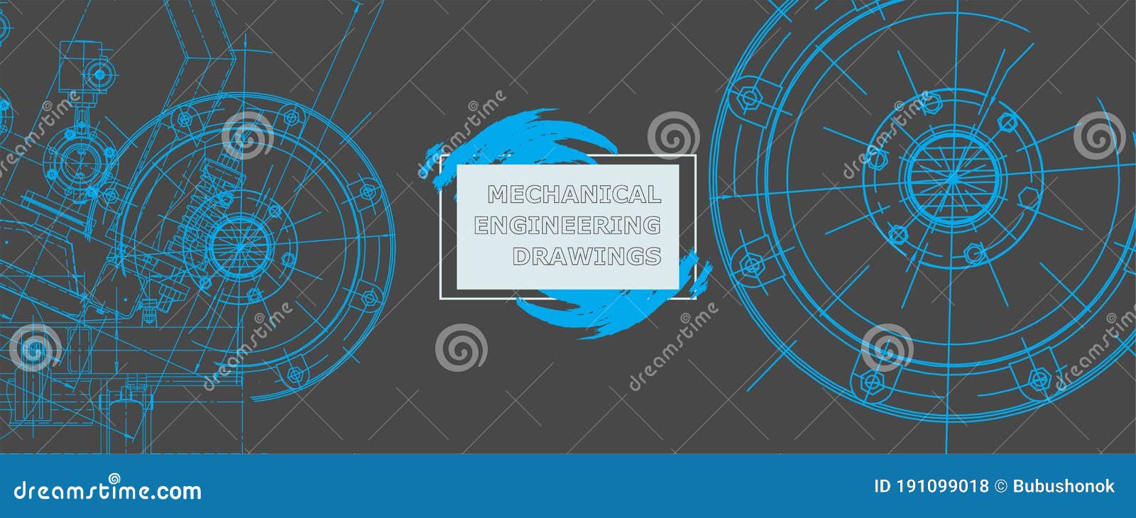 Mechanical Engineering Drawing Stock Vector - Illustration of design ...