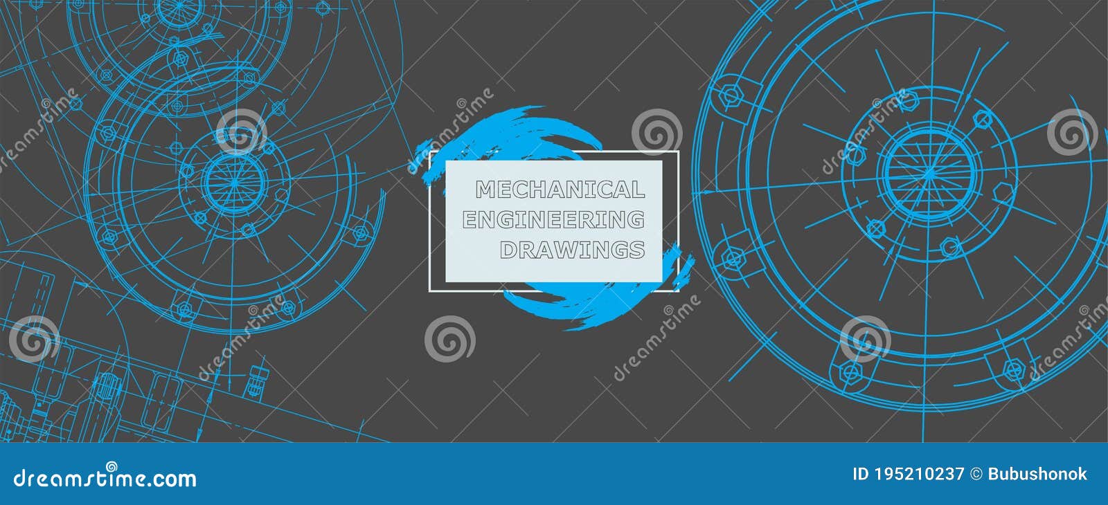 Mechanical Engineering Drawing. Abstract Drawing Stock Vector ...