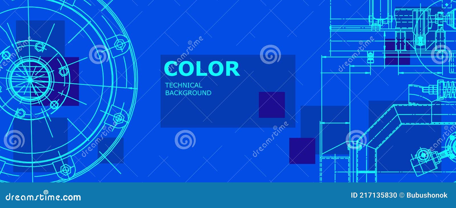 Mechanical Engineering Drawing. Abstract Drawing Stock Vector ...