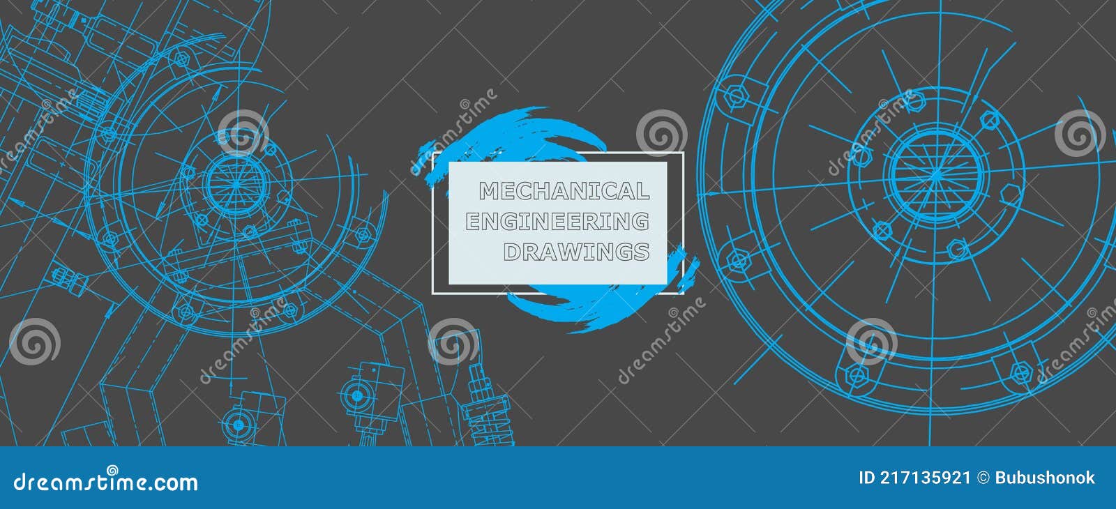 Mechanical Engineering Drawing. Abstract Drawing Stock Vector ...
