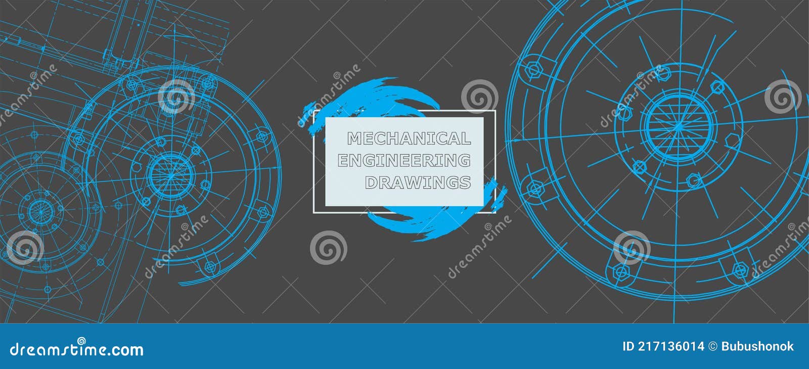 Mechanical Engineering Drawing. Abstract Drawing Stock Vector ...