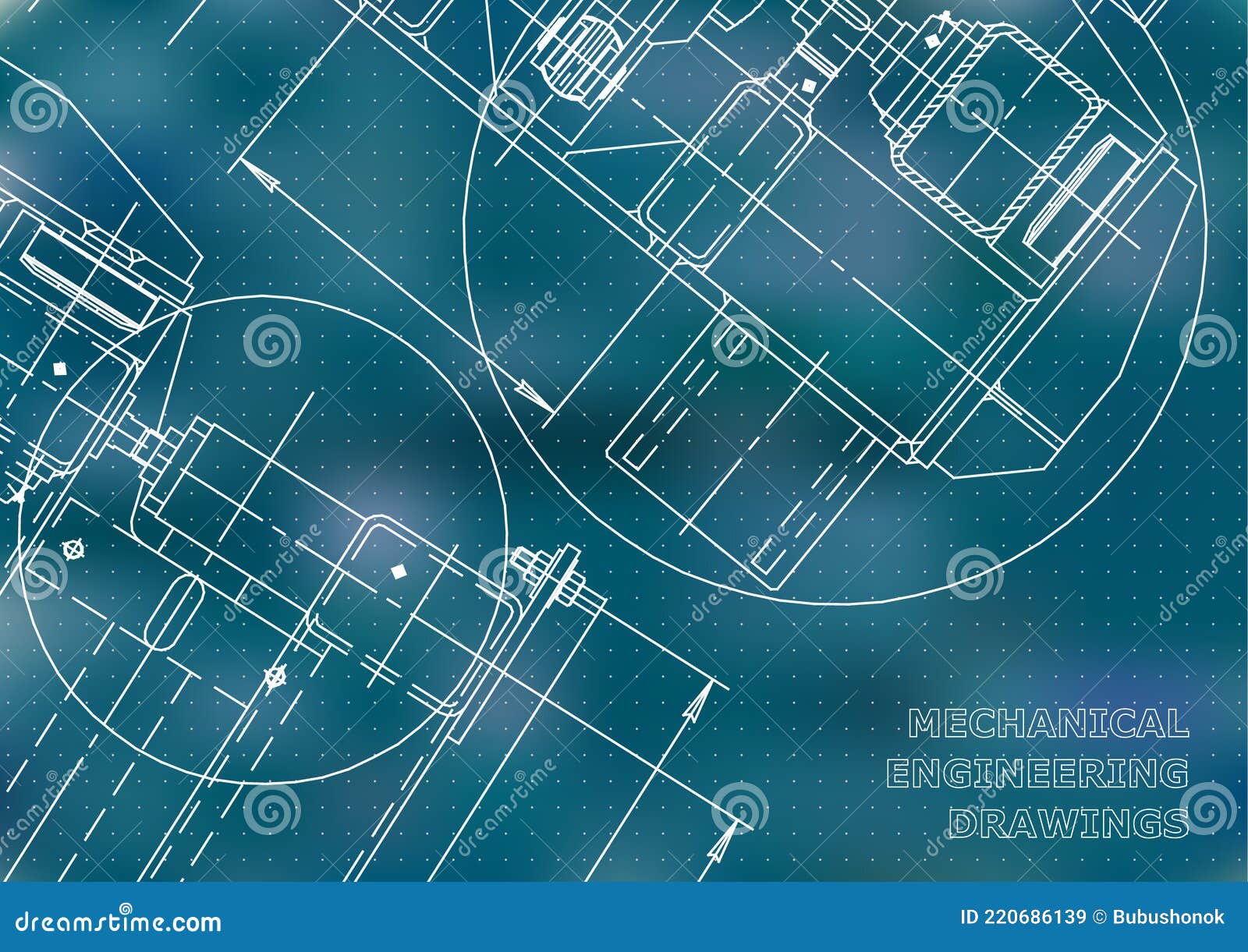 Mechanical Engineering Drawing. Blueprints. Mechanics Stock Vector ...
