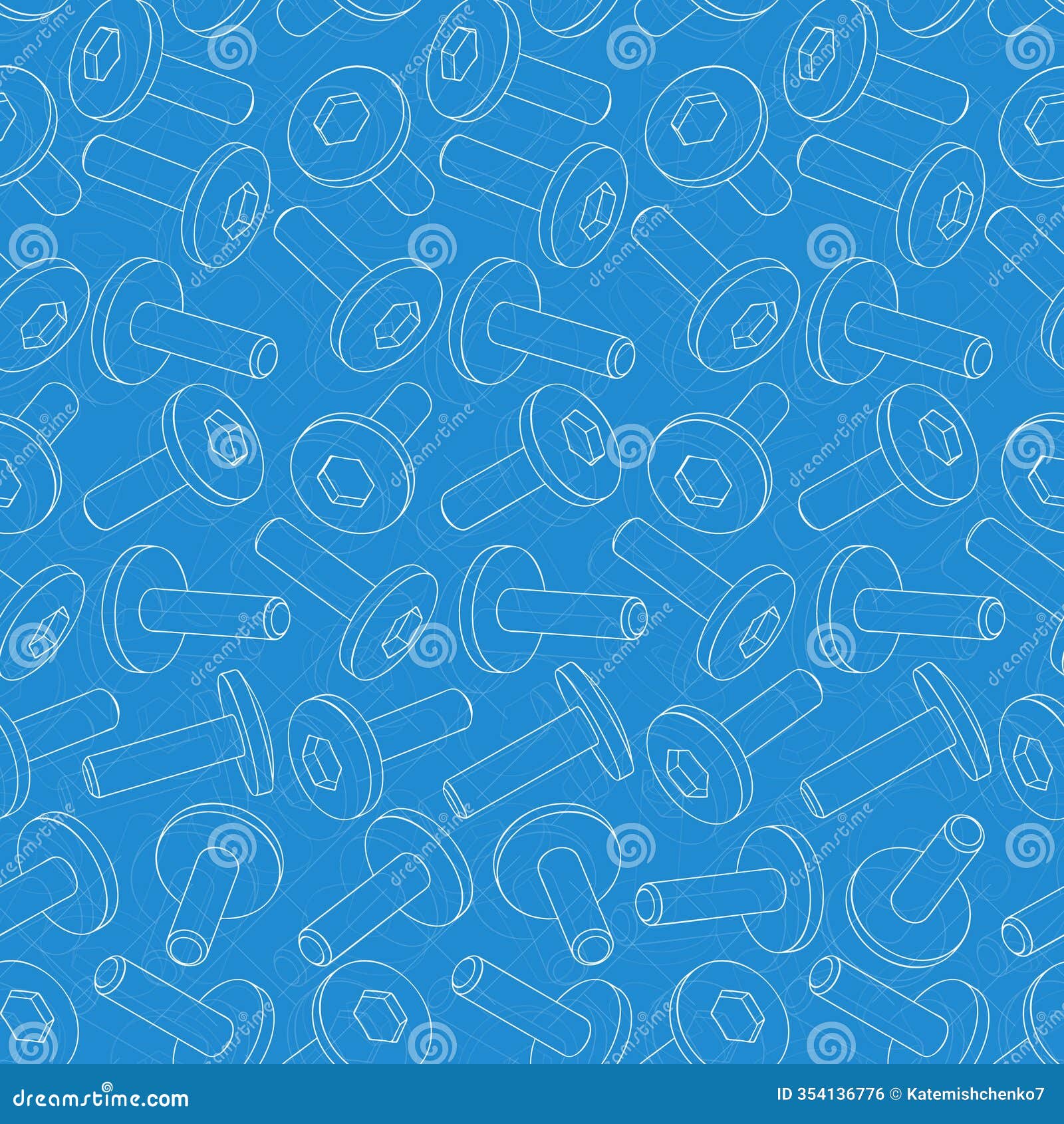 Mechanical Engineering Drawings on Blue Background. Cutter, Assembly ...