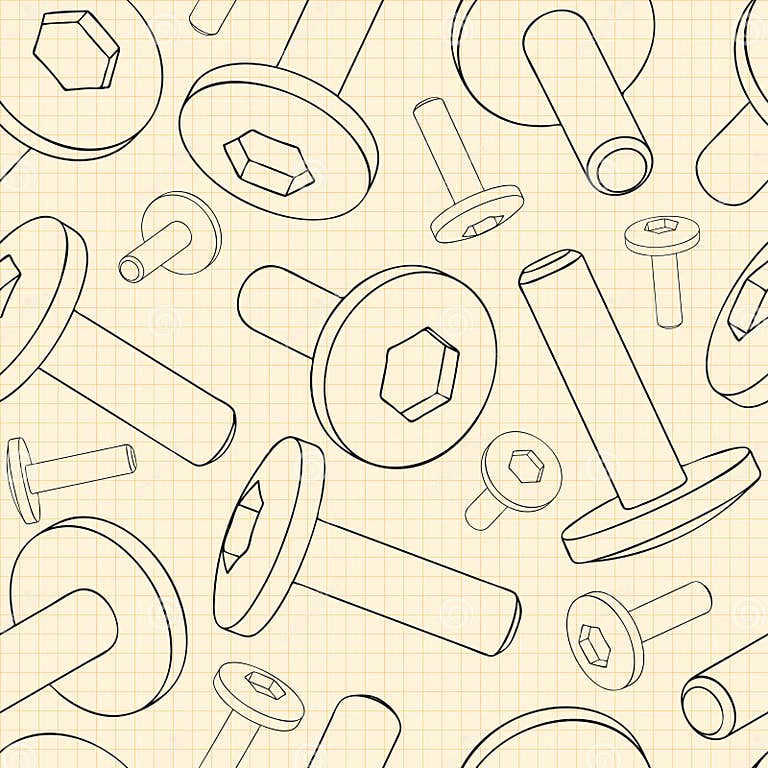 Mechanical Engineering Drawings on Blue Background. Cutter, Assembly ...