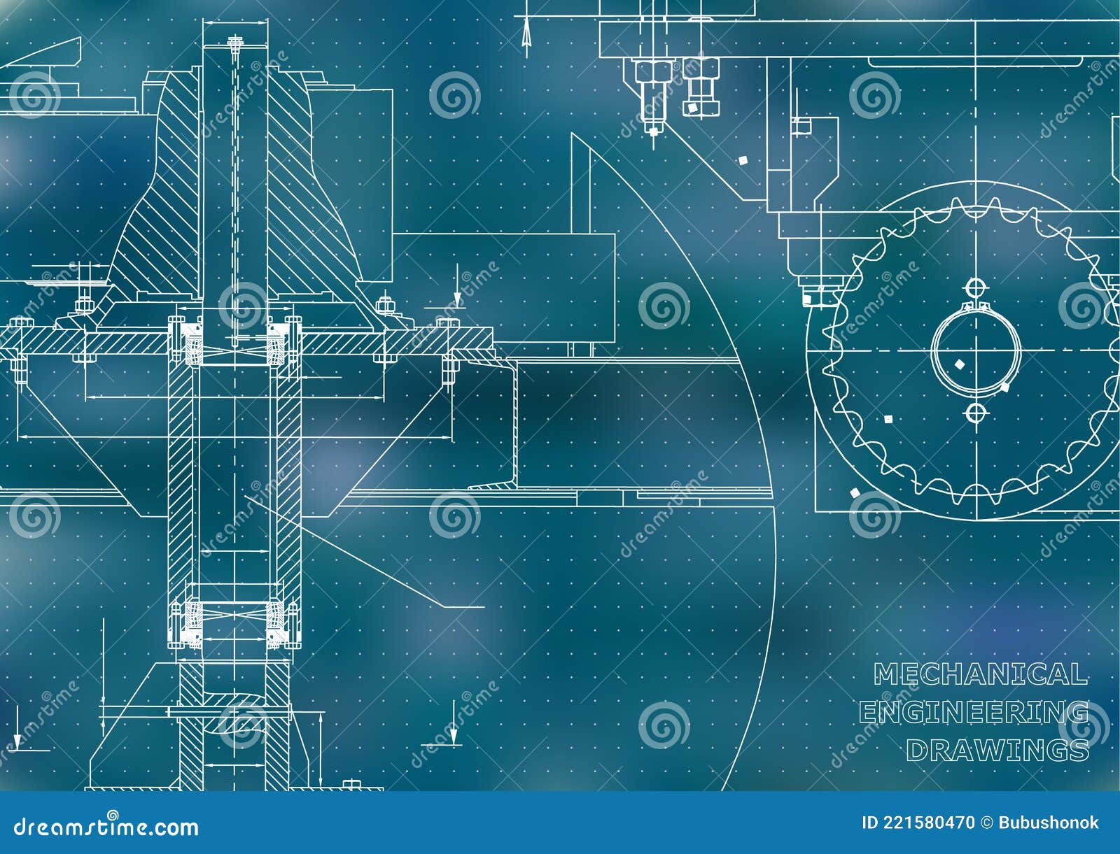 Mechanical Engineering Drawings. Cover. Banner. Technical Design Stock ...