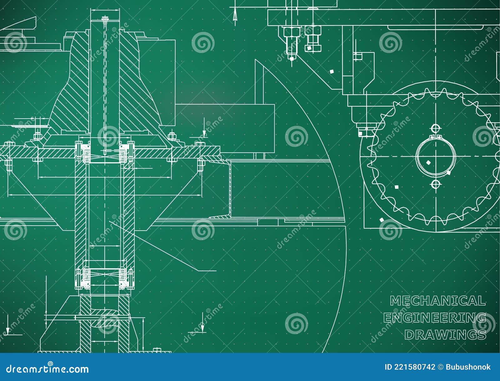 Mechanical Engineering Drawings. Cover. Banner Stock Vector ...