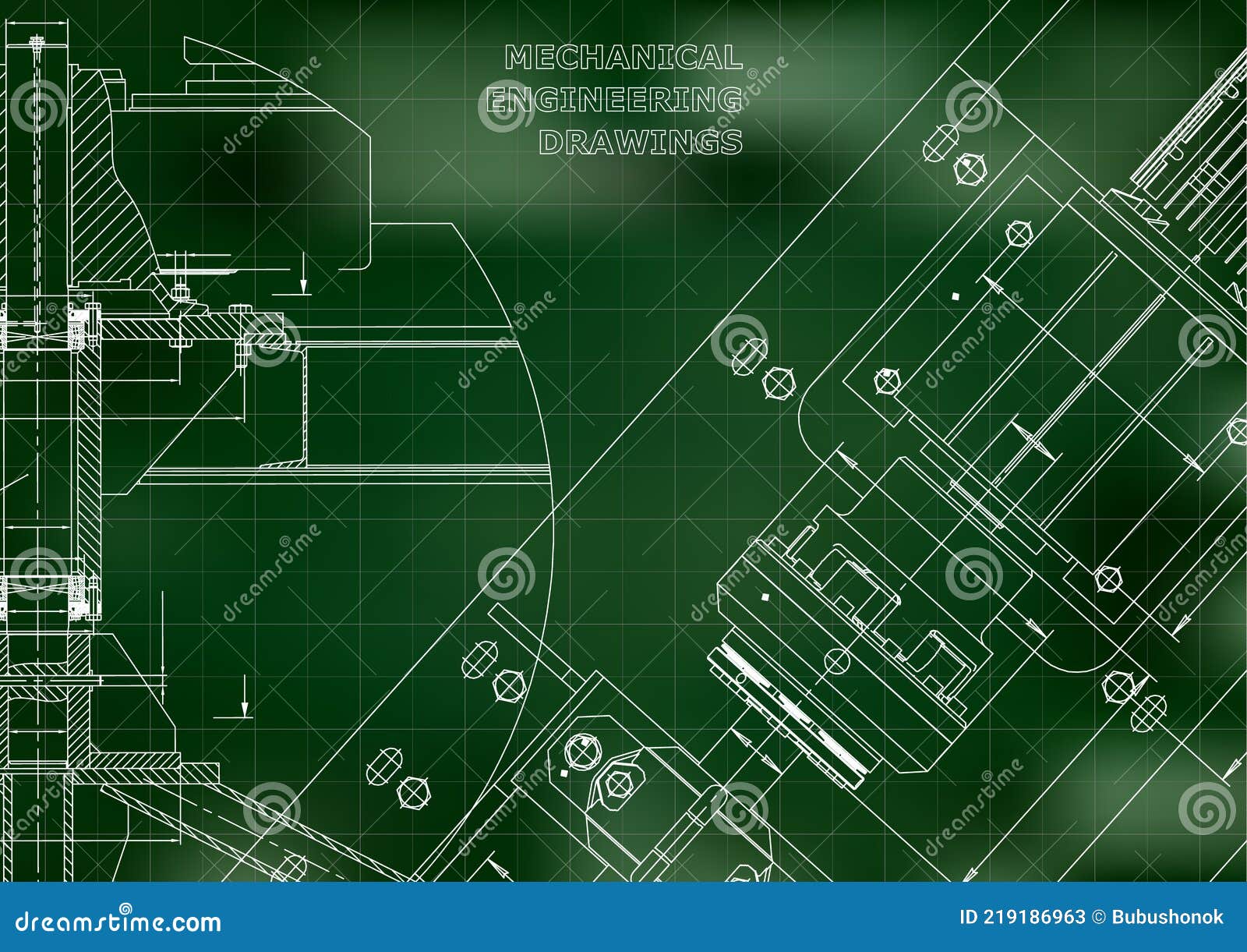 Engineering Backgrounds. Mechanical Engineering Drawing Stock Vector ...