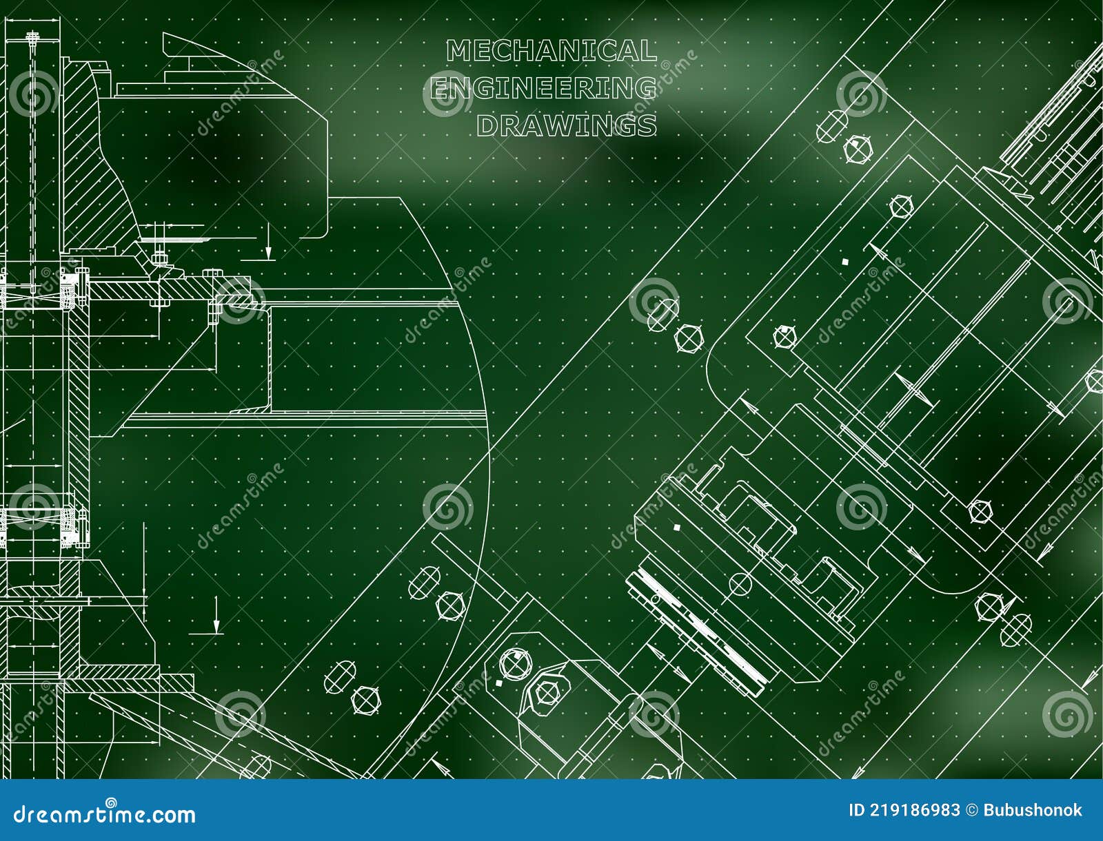 Engineering Backgrounds. Mechanical Engineering Drawing Stock Vector ...