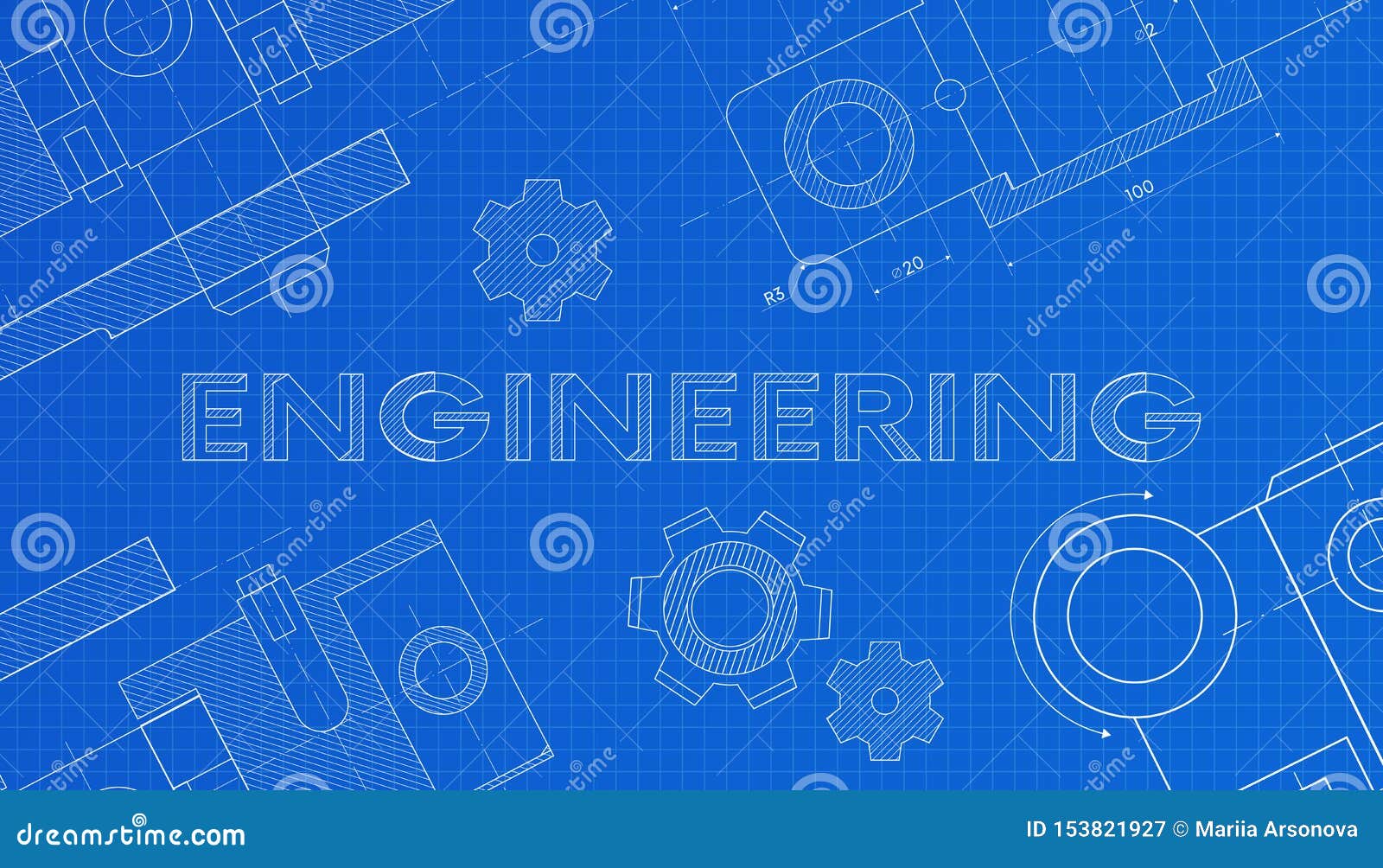 Mechanical Engineering Drawings. Technical Drawing.Abstract Technology ...