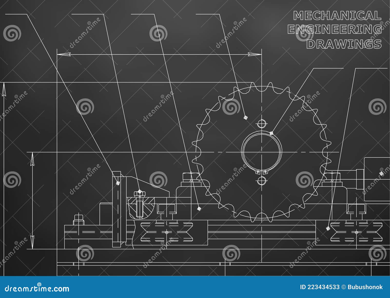 Mechanical Engineering Drawings. Vector Engineering Drawing Stock ...