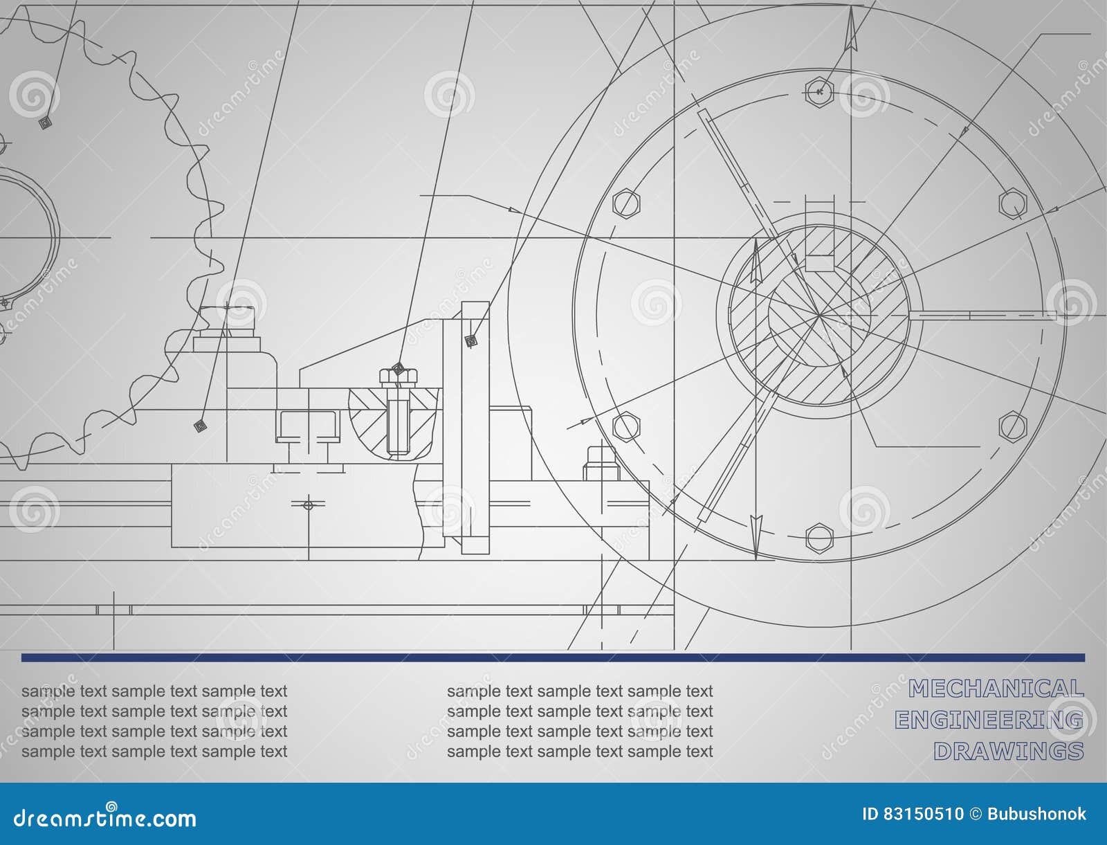 Mechanical Engineering Drawings Stock Vector - Illustration of design ...