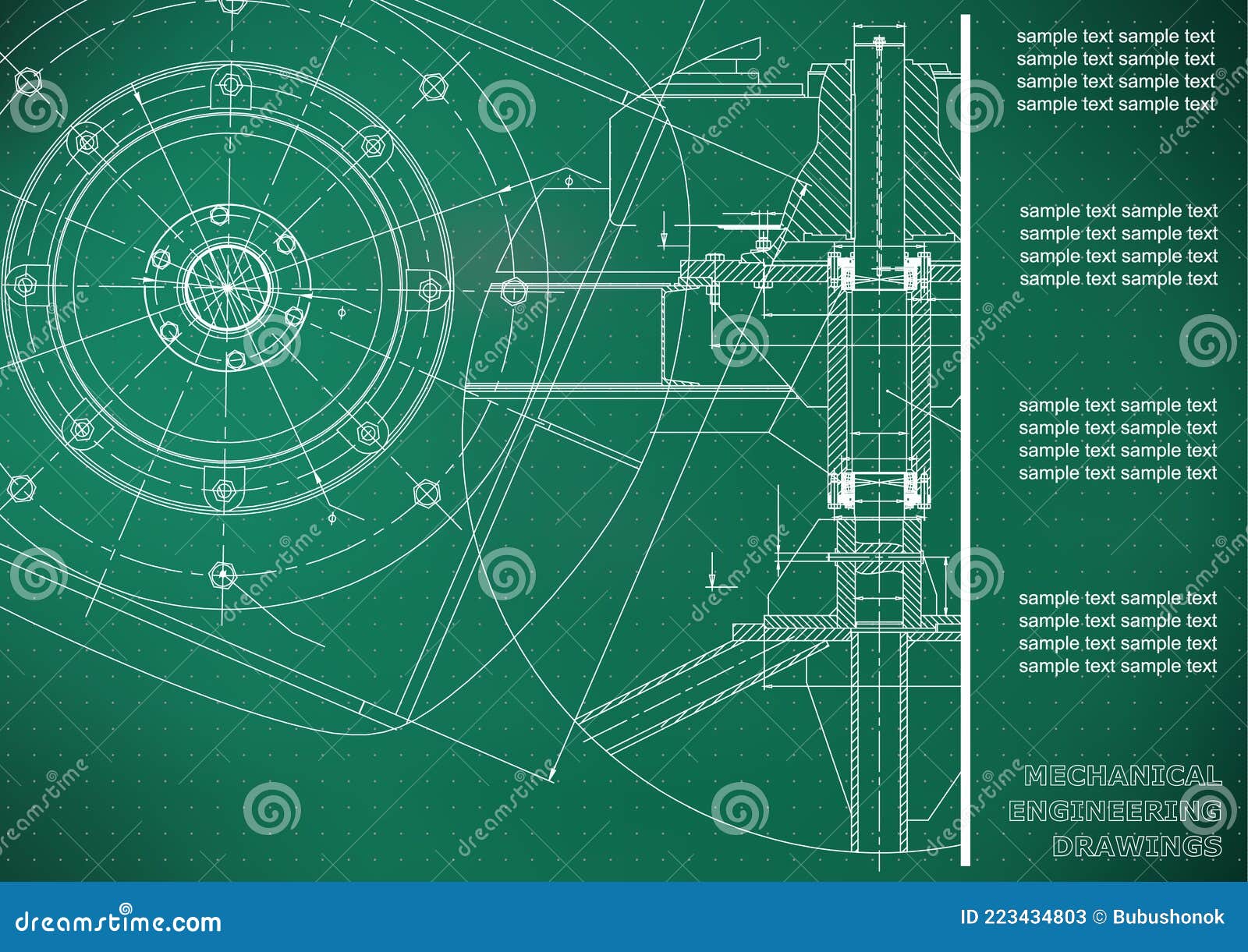 Mechanical Engineering Drawings. Vector Engineering Drawing Stock ...