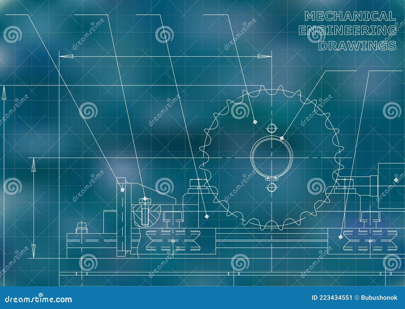 Mechanical Engineering Drawings. Vector Engineering Drawing Stock ...