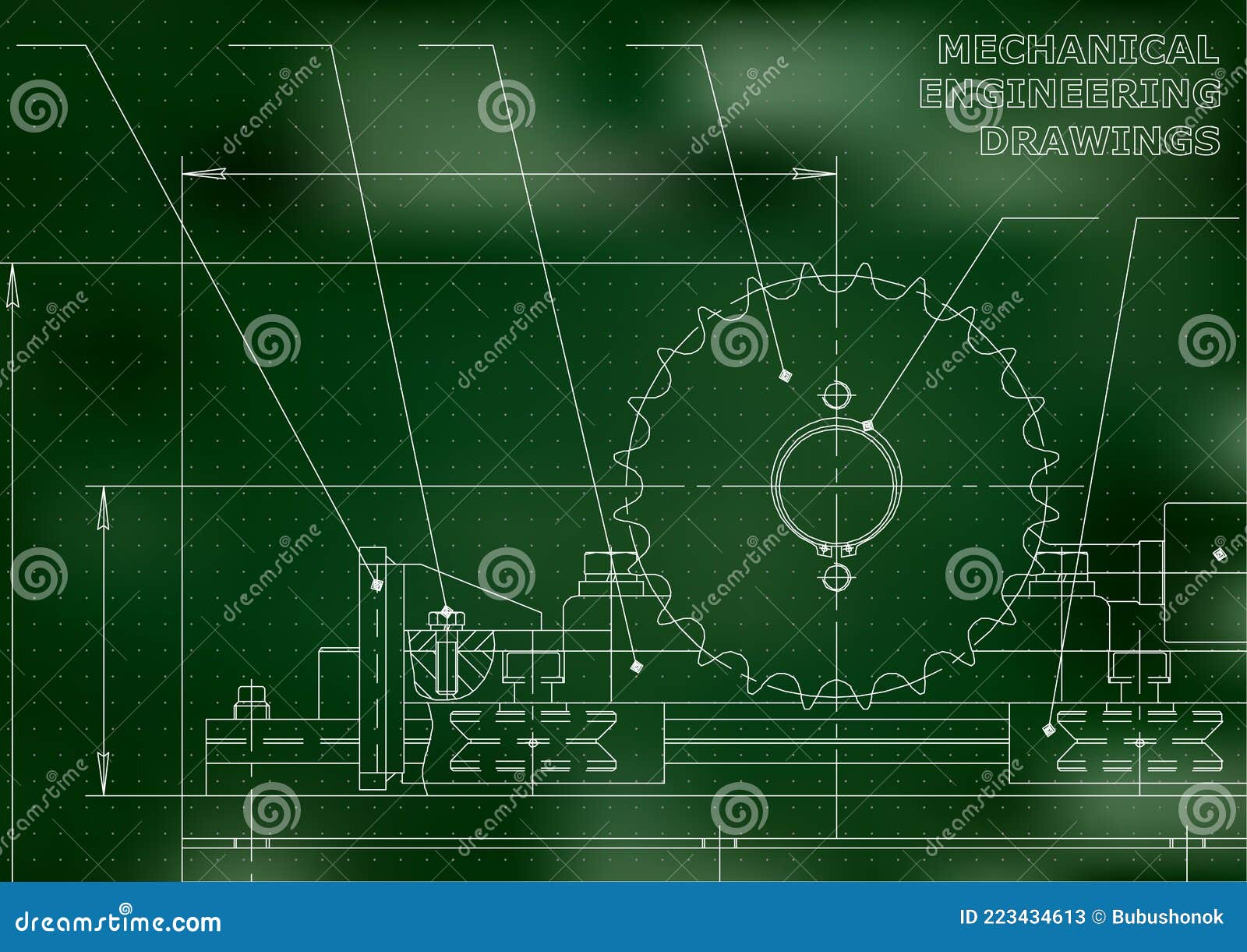 Mechanical Engineering Drawings. Vector Engineering Drawing Stock ...