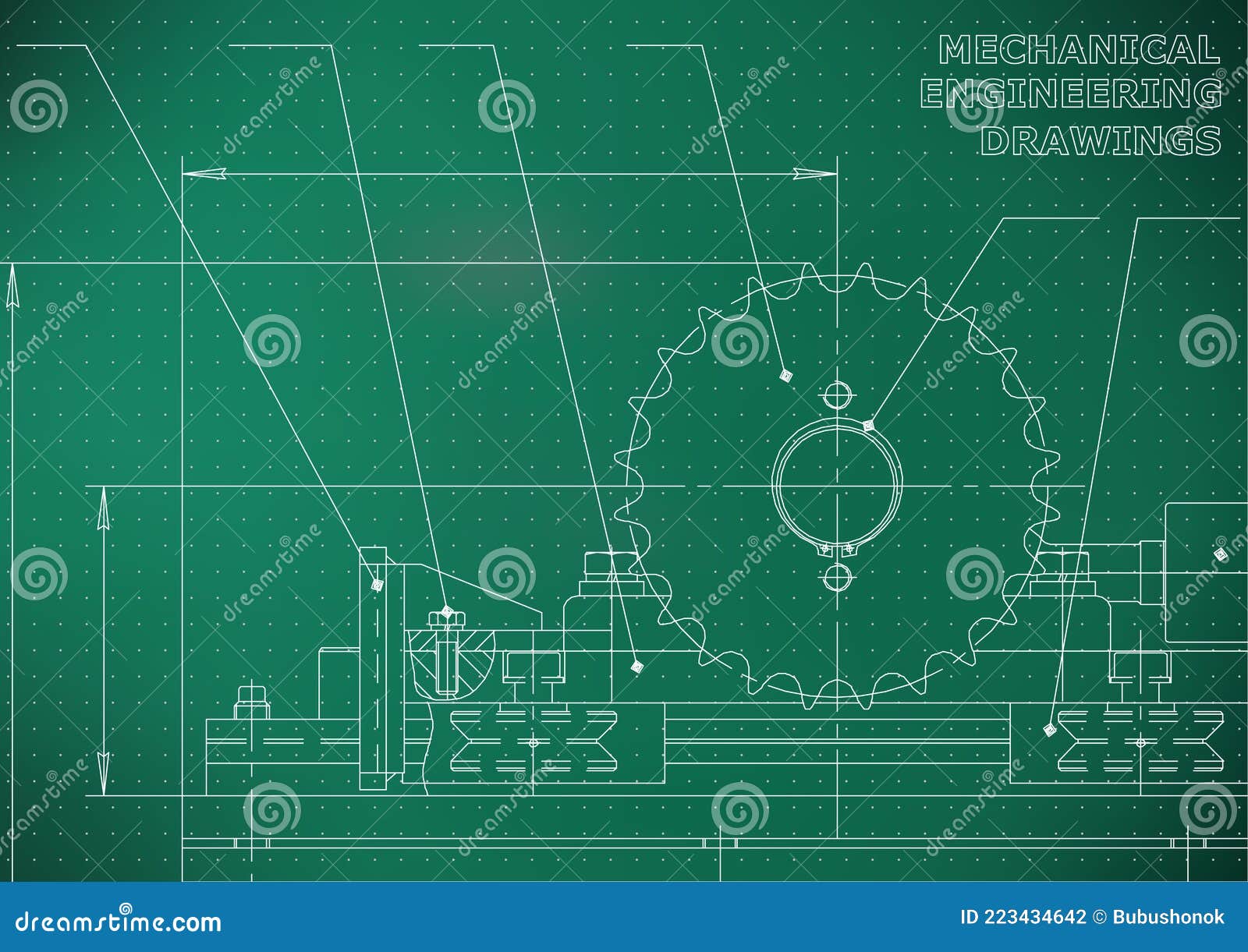 Mechanical Engineering Drawings. Vector Engineering Drawing Stock ...