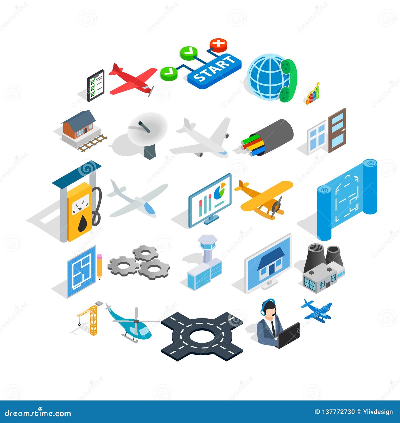 Mechanical Engineering Icons Set, Isometric Style Stock Vector ...