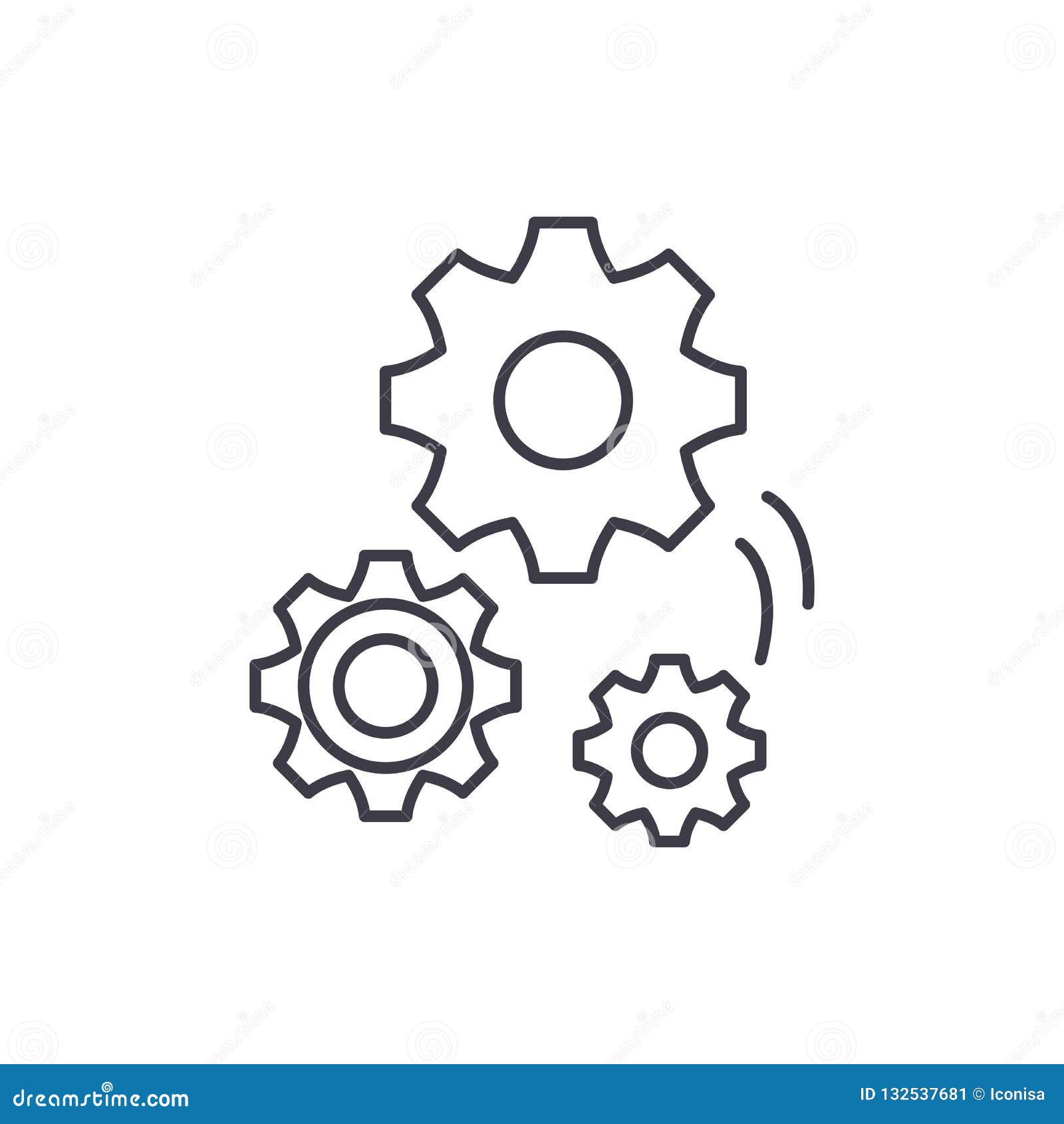 Mechanical Engineering Line Icon Concept. Mechanical Engineering Vector ...