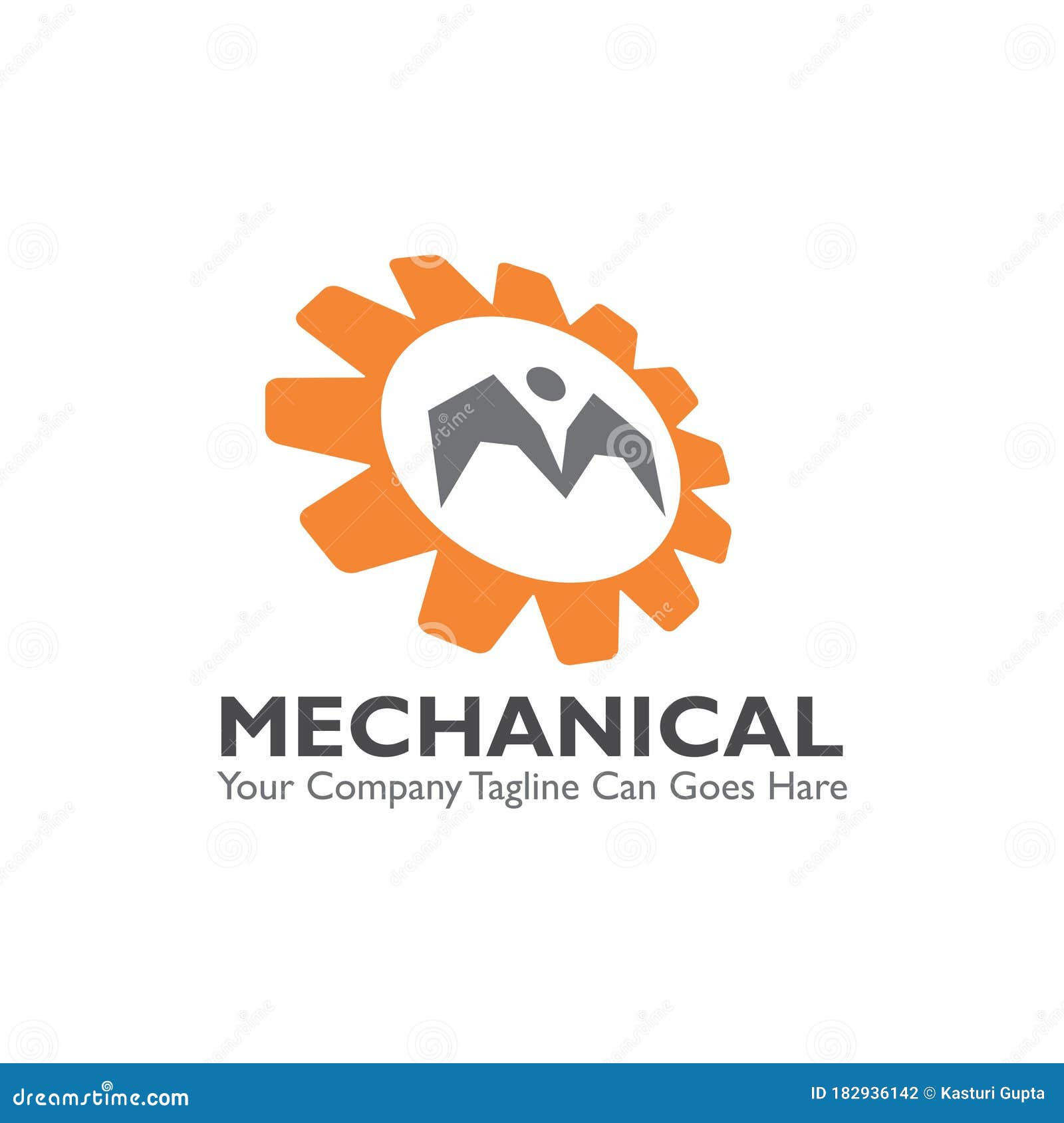 Mechanical Engineering Related Company Vector Logo Design Template ...