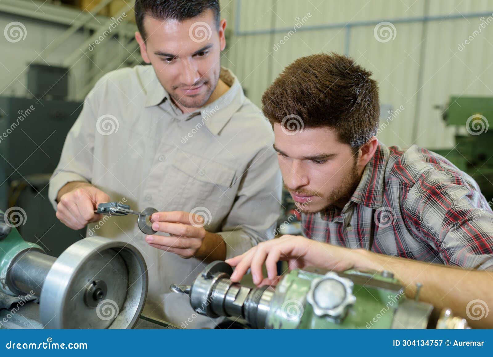 Mechanical Engineering Student Connecting Mechanical Parts Stock Image ...