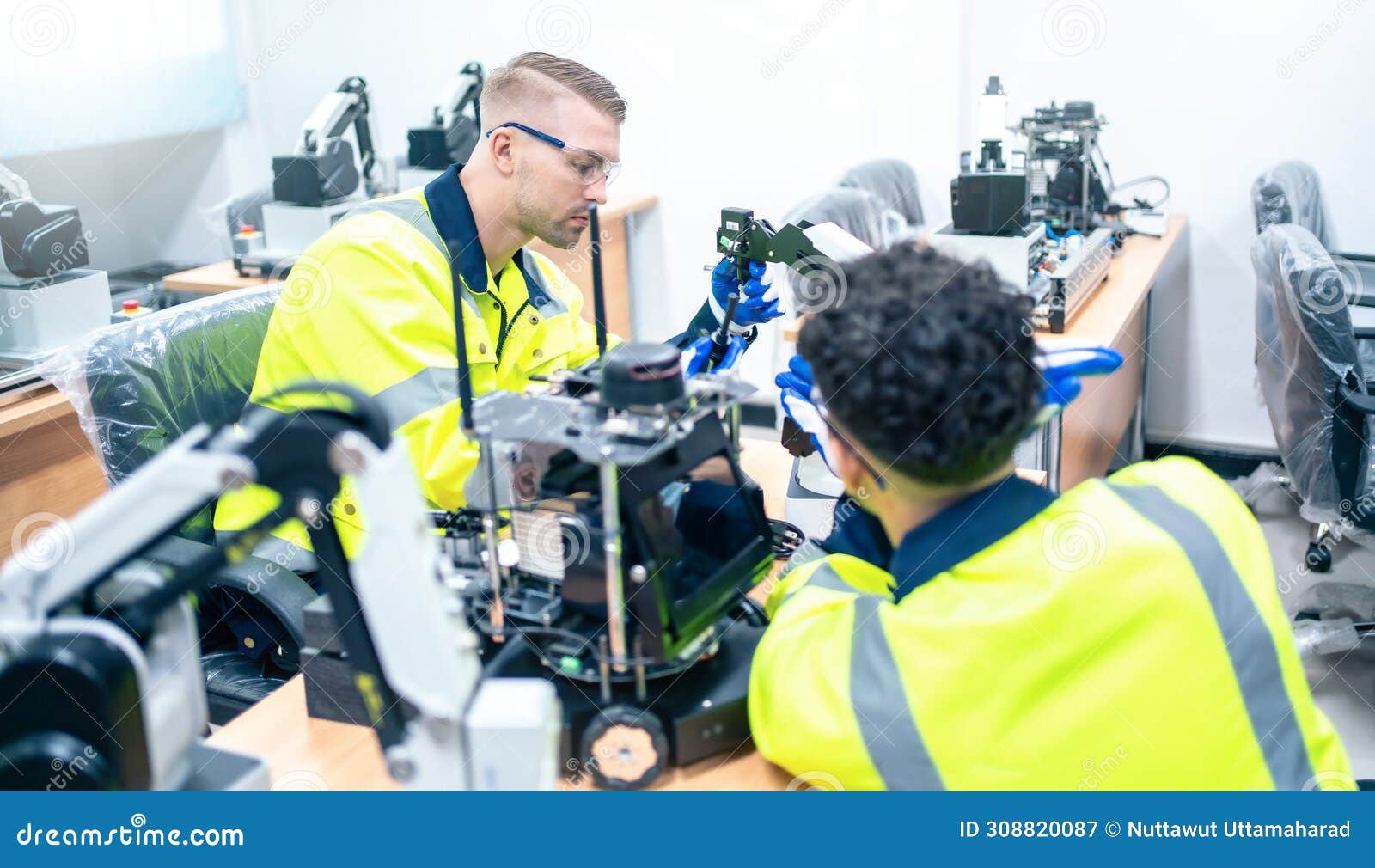 Mechanical Engineering Team Working in Robotic Technology Lap for ...