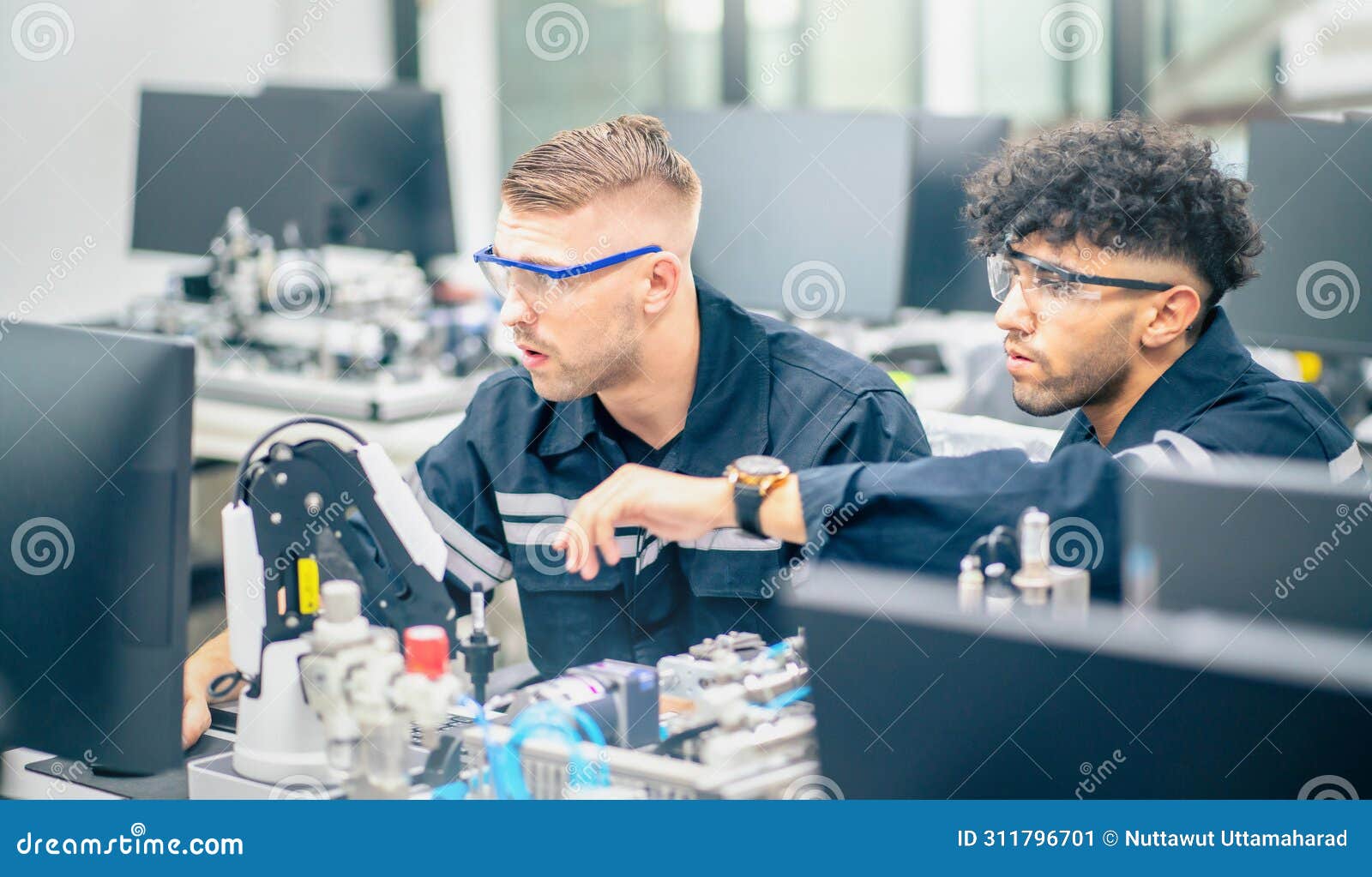 Mechanical Engineering Team Working in Robotic Technology Lap for ...