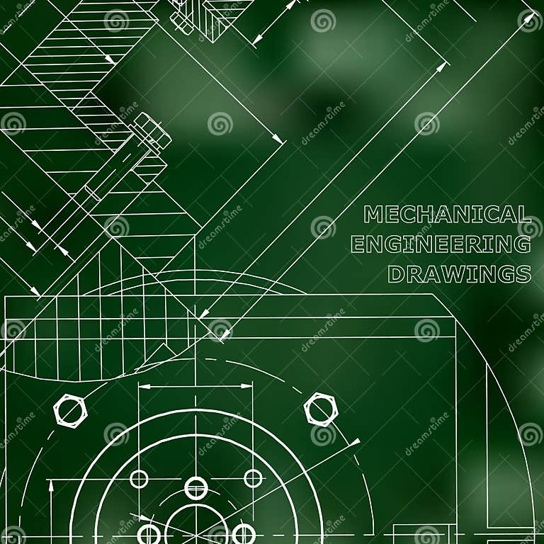 Mechanical Engineering. Technical Illustration. Backgrounds of ...