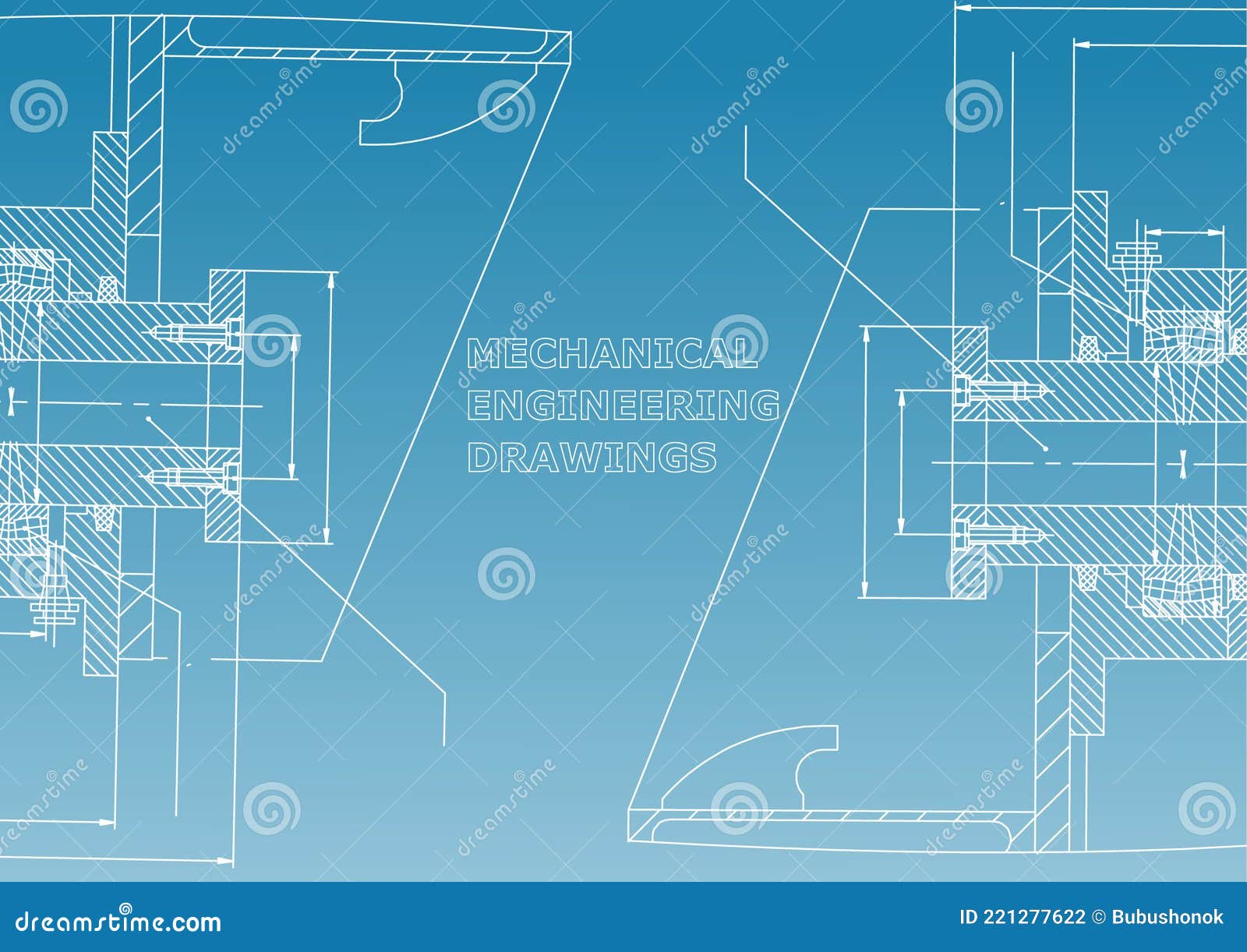 Mechanical Engineering. Technical Illustration Stock Vector ...