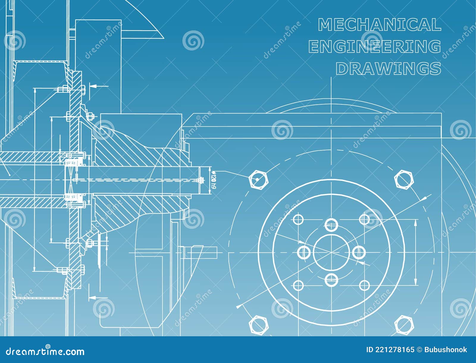 Mechanical Engineering. Technical Illustration Stock Vector ...