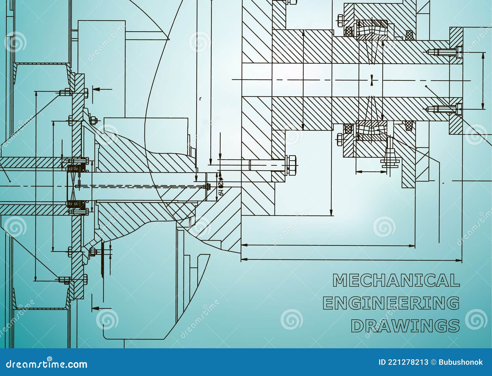 Mechanical Engineering. Technical Illustration Stock Vector ...