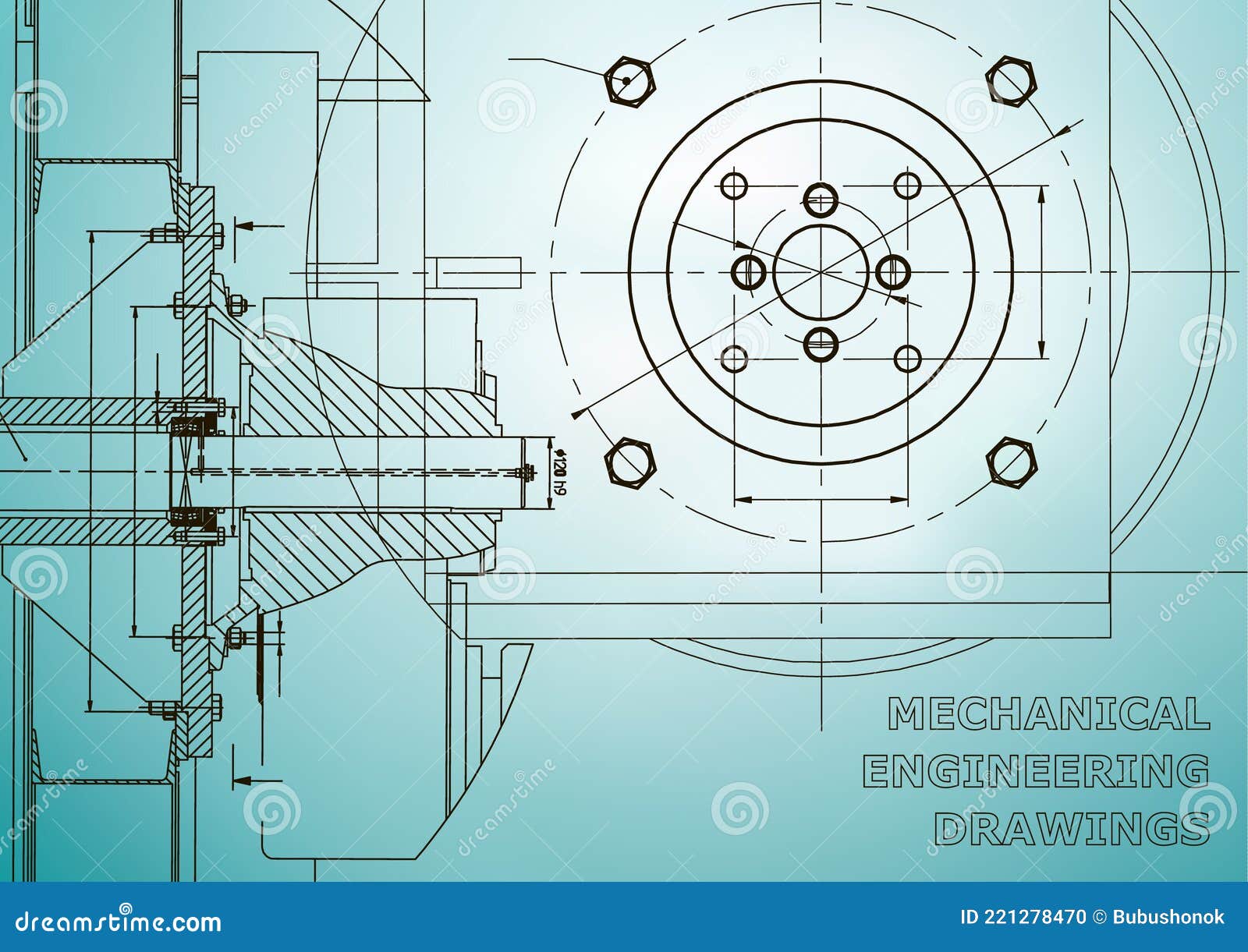 Mechanical Engineering. Technical Illustration Stock Vector ...