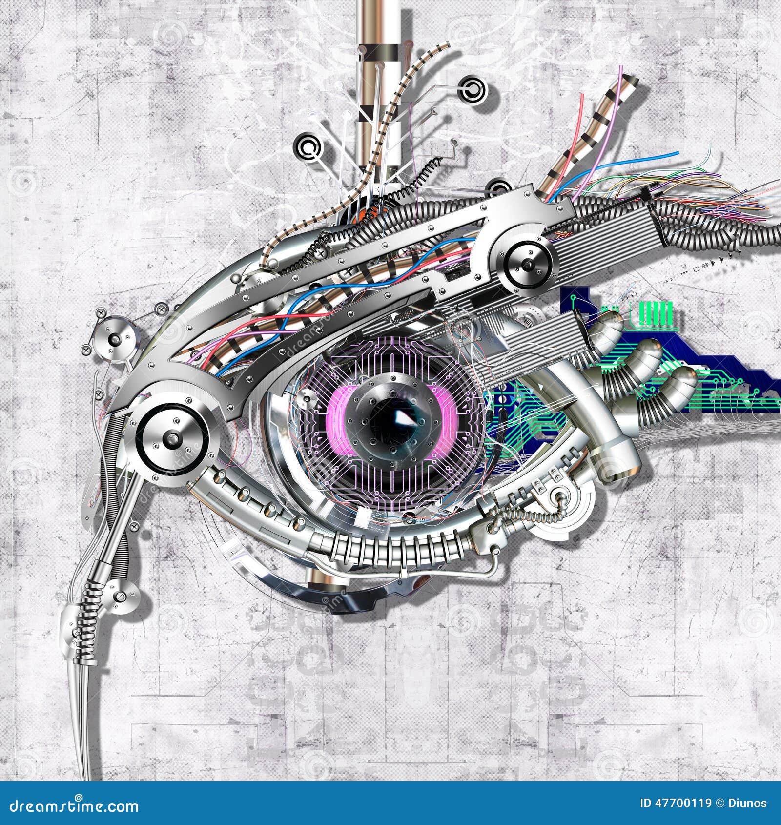 Mechanical eye stock illustration. Illustration of sighted - 47700119