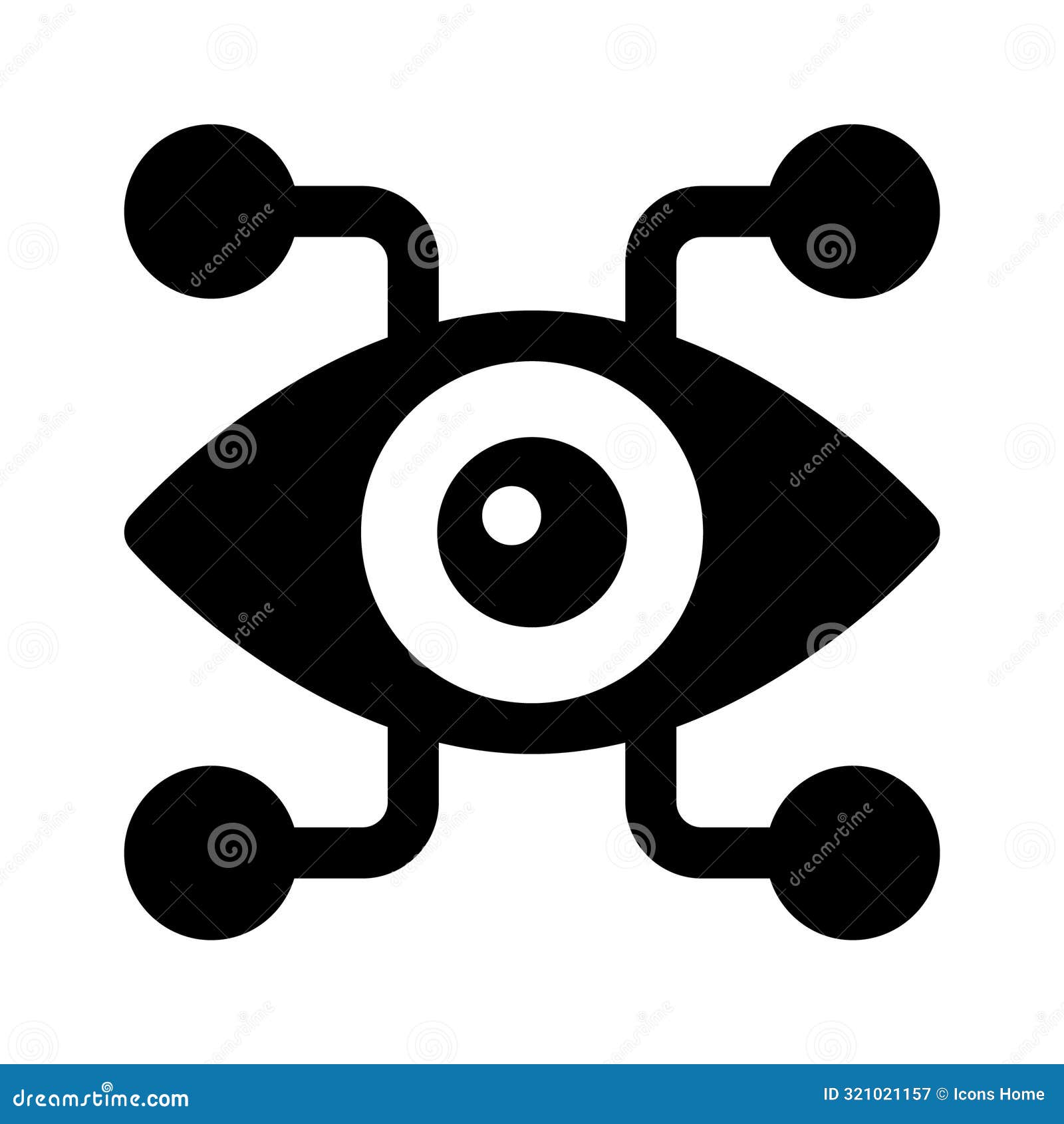 Mechanical Eye Vector, Artificial Intelligence Icon Design Stock Vector ...