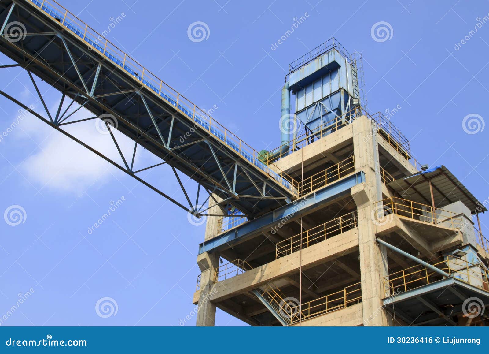 Mechanical Facilities in a Cement Factory Stock Photo - Image of level ...
