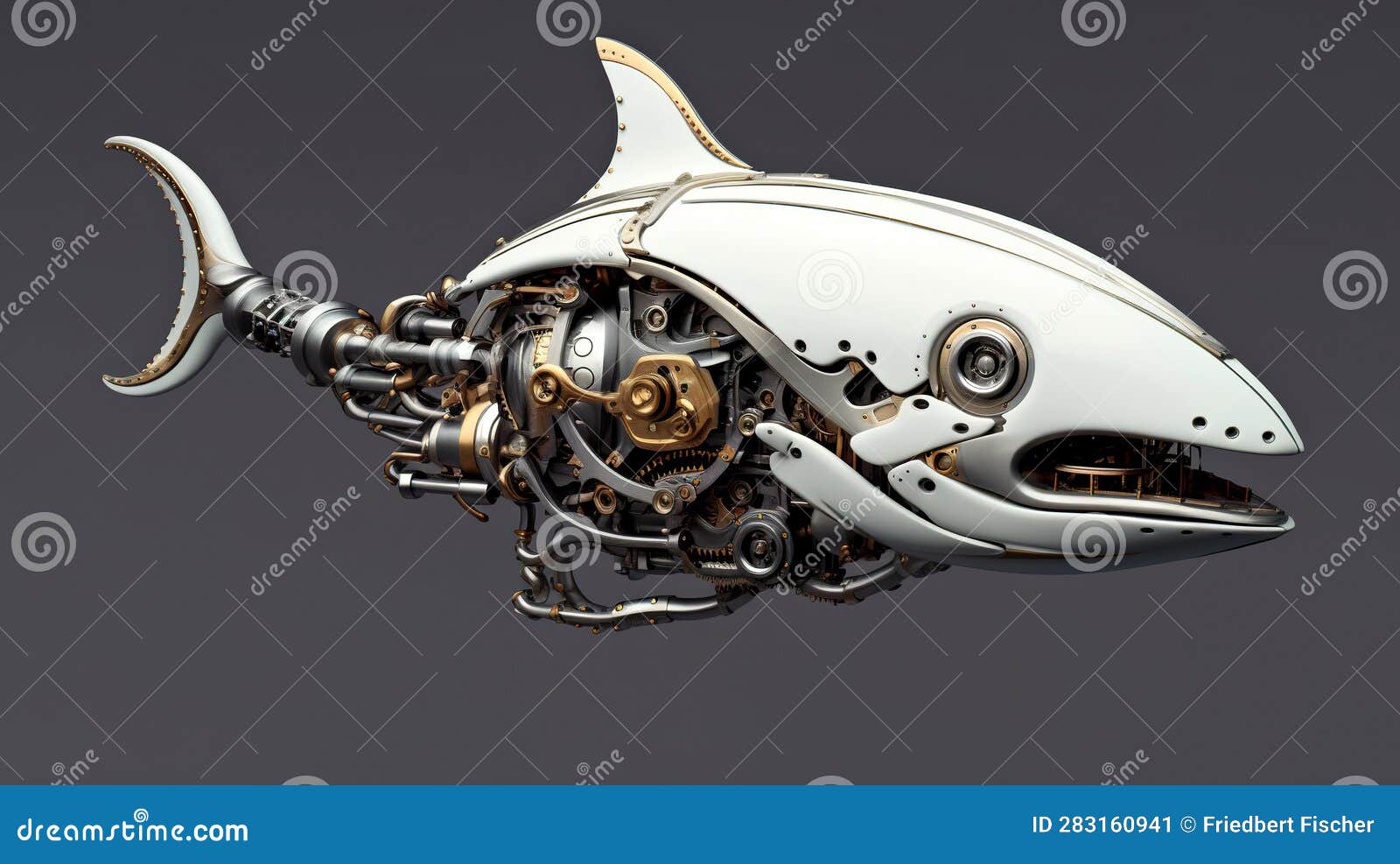 A Mechanical Fish with a Mechanical Tail. Generative AI Image. Stock ...