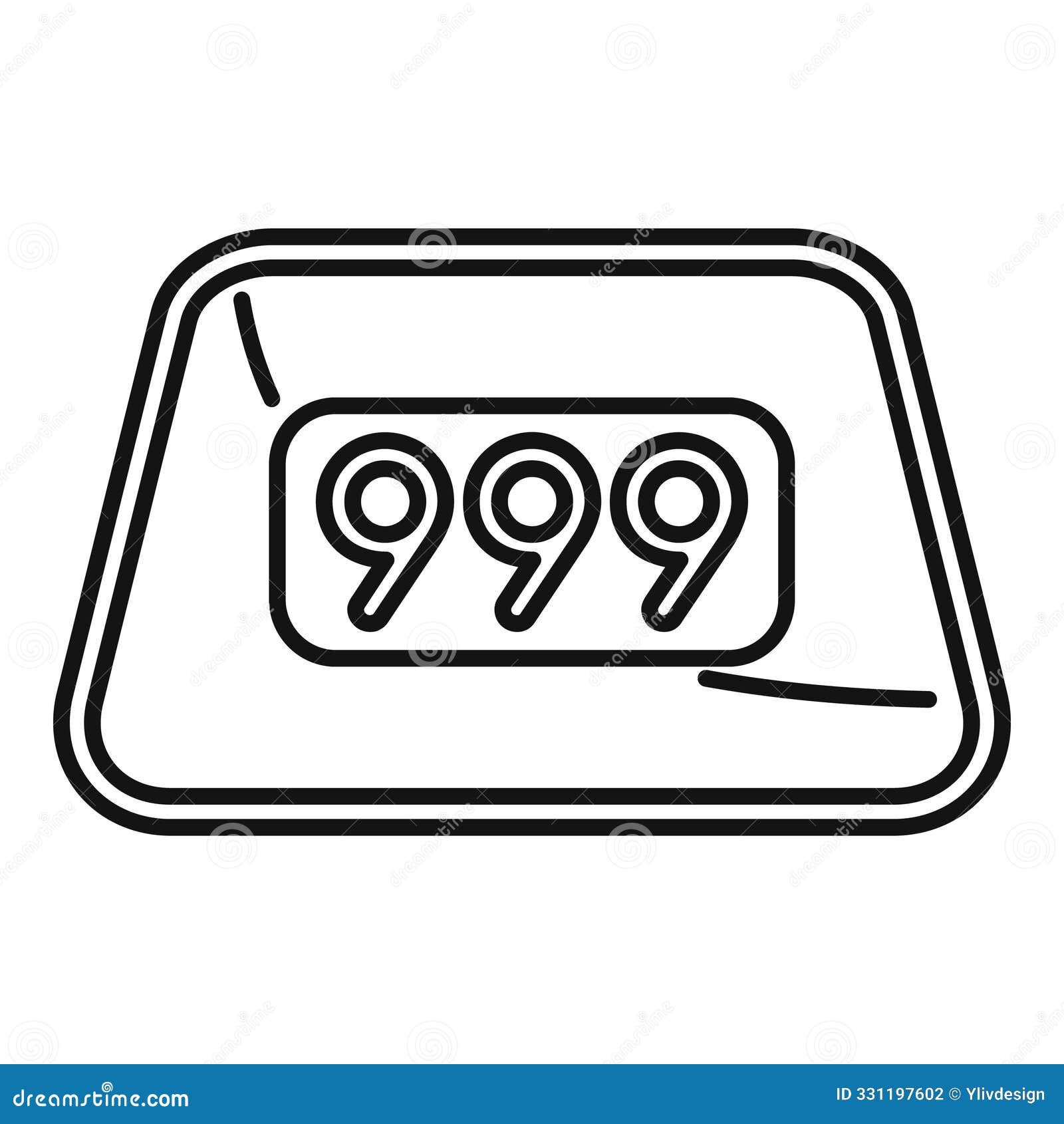 Mechanical Flip Scoreboard Showing Number 999 Isolated Stock ...