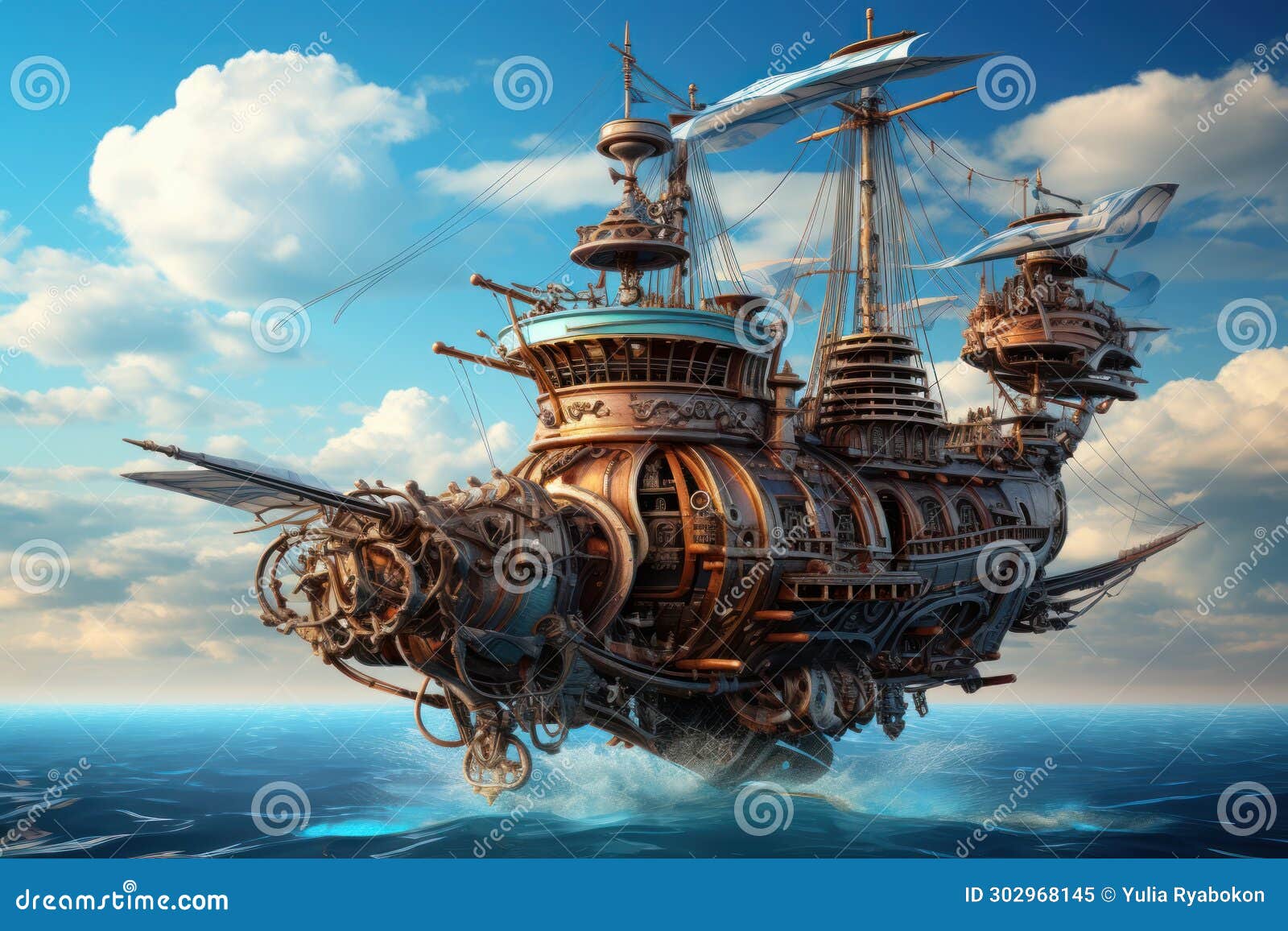 Mechanical Fly Machine Steampunk. Generate Ai Stock Illustration ...