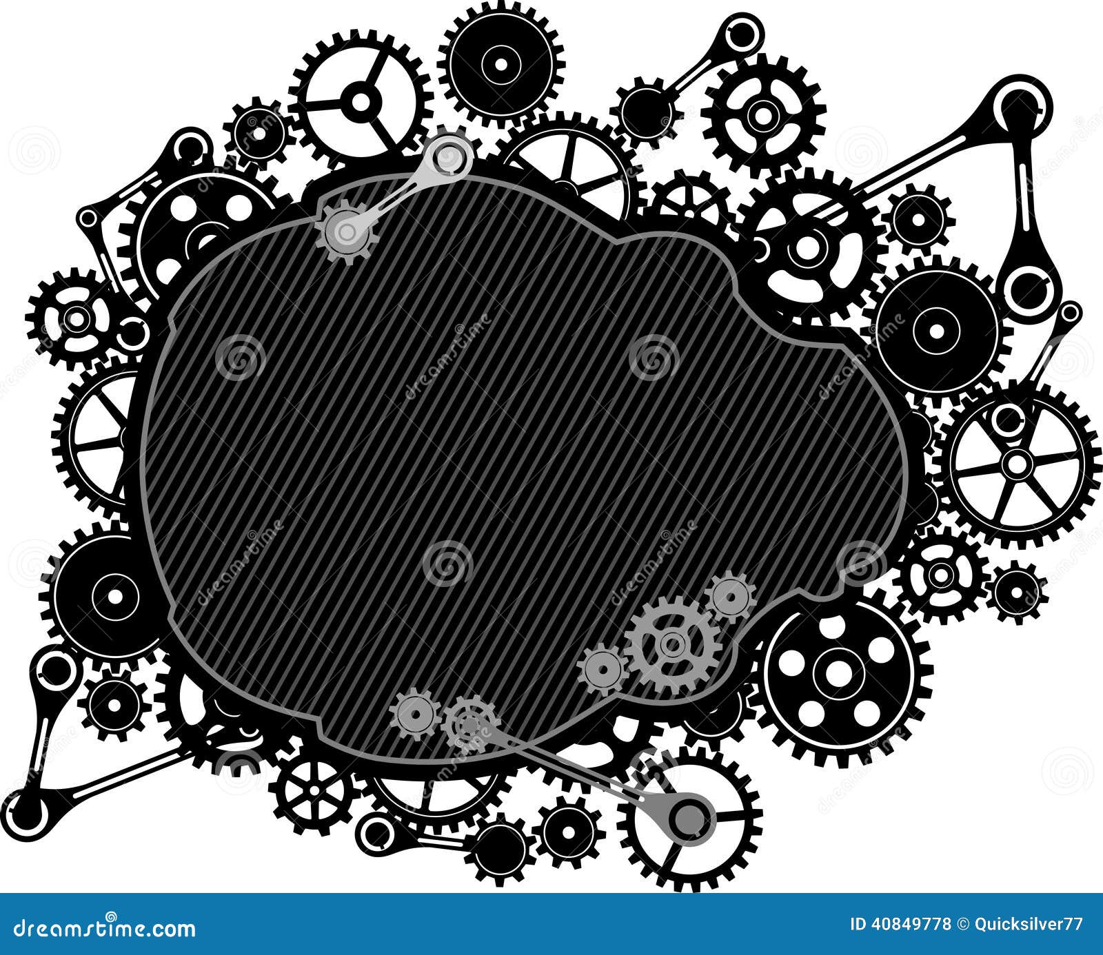Mechanical Gear Banner stock vector. Illustration of style - 40849778