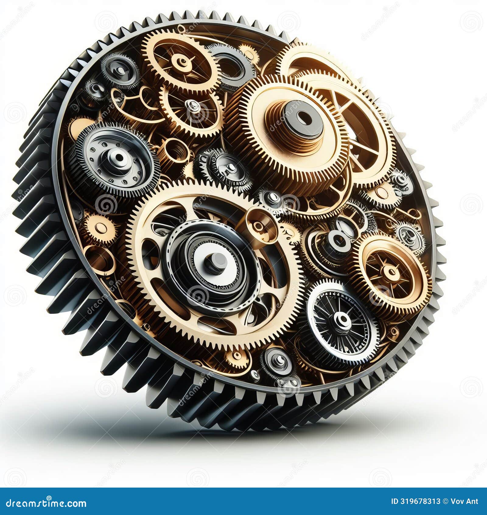 A Mechanical Gear Clockwork Mechanism Symbolizing Pnd Stock Image ...