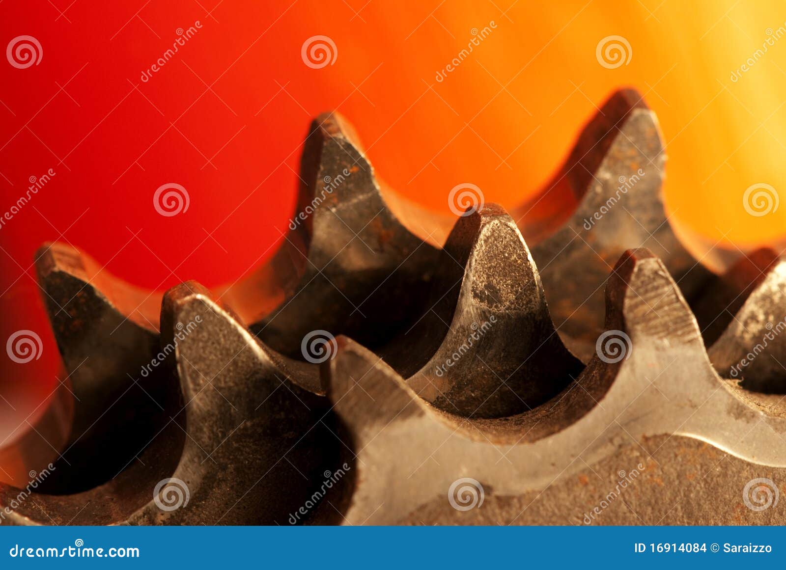 Mechanical gear teeth stock photo. Image of metal, details - 16914084