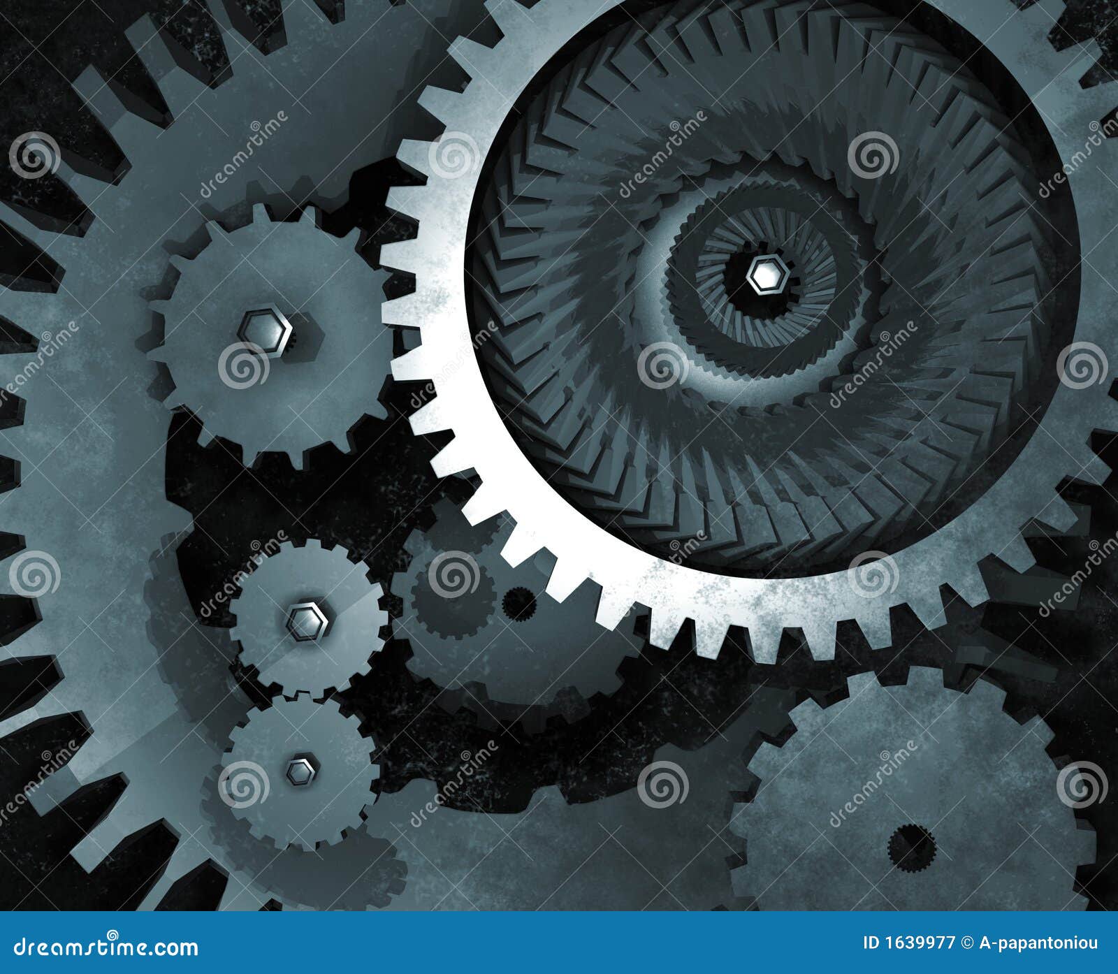 Mechanical Gears stock illustration. Illustration of work - 1639977