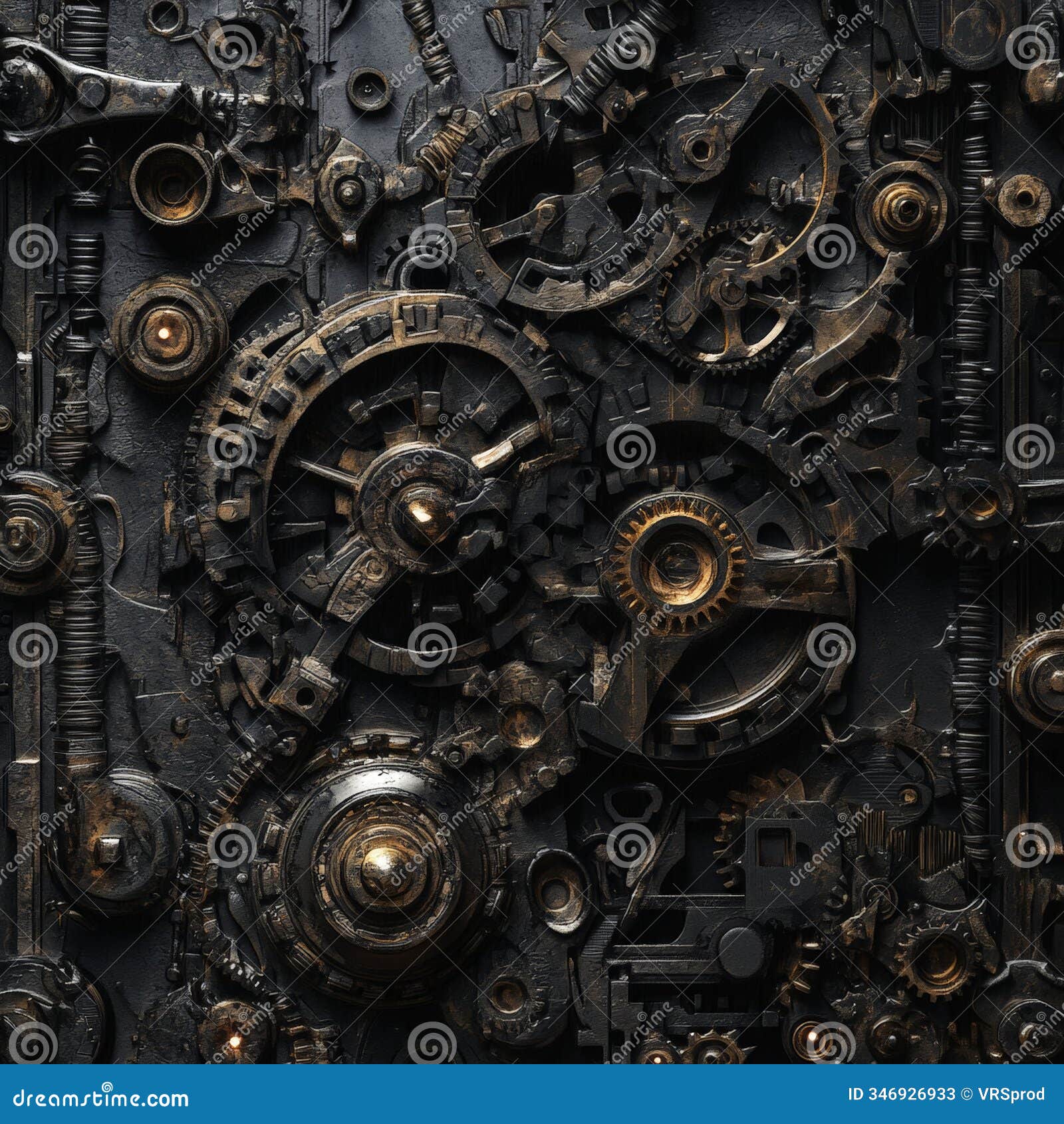 Mechanical Gears and Cogs in a Complex Structure Stock Image - Image of ...