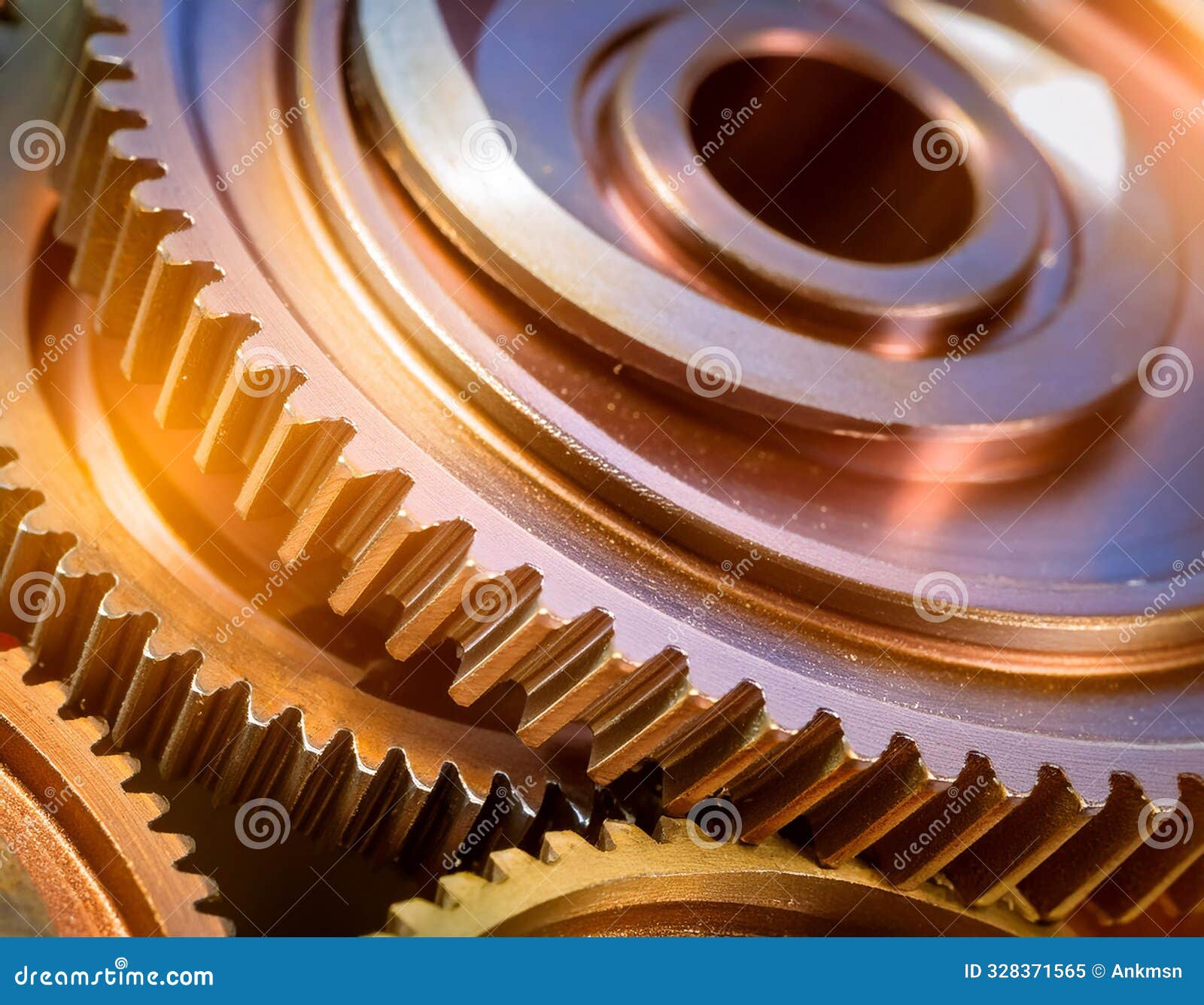 Mechanical Gears Interlocking, Representing Machinery, Engineering, and ...