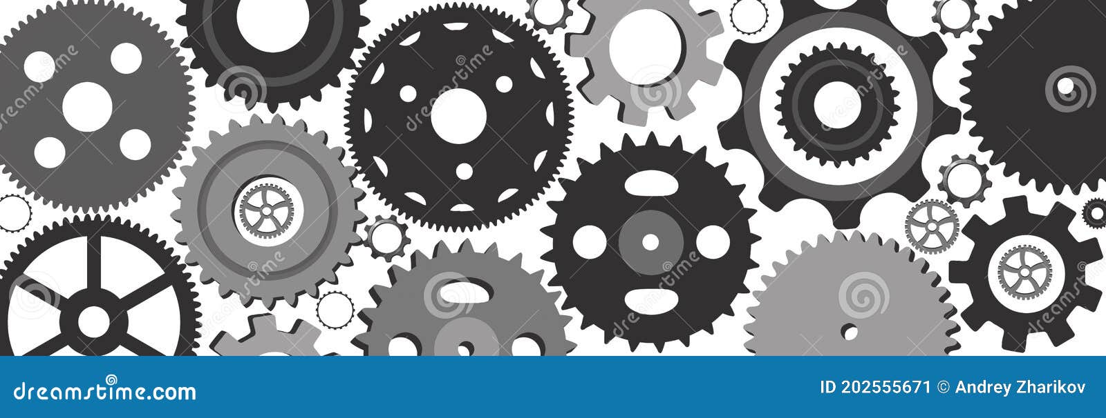 Mechanical Gears on a White Background. Illustration Stock Illustration ...