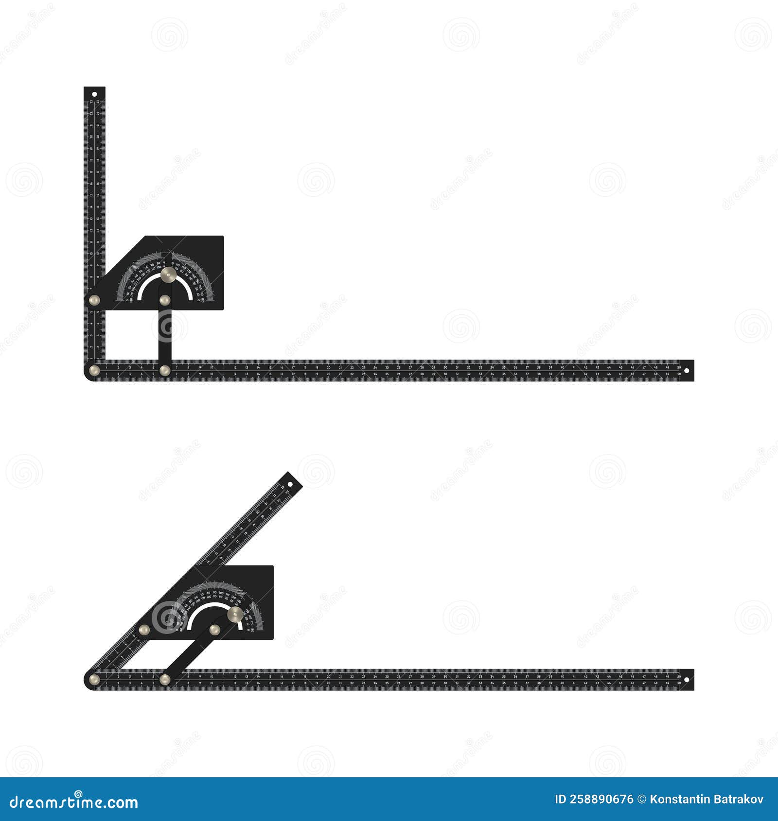 Mechanical Goniometer-quadrant. Stock Vector - Illustration of ruler ...