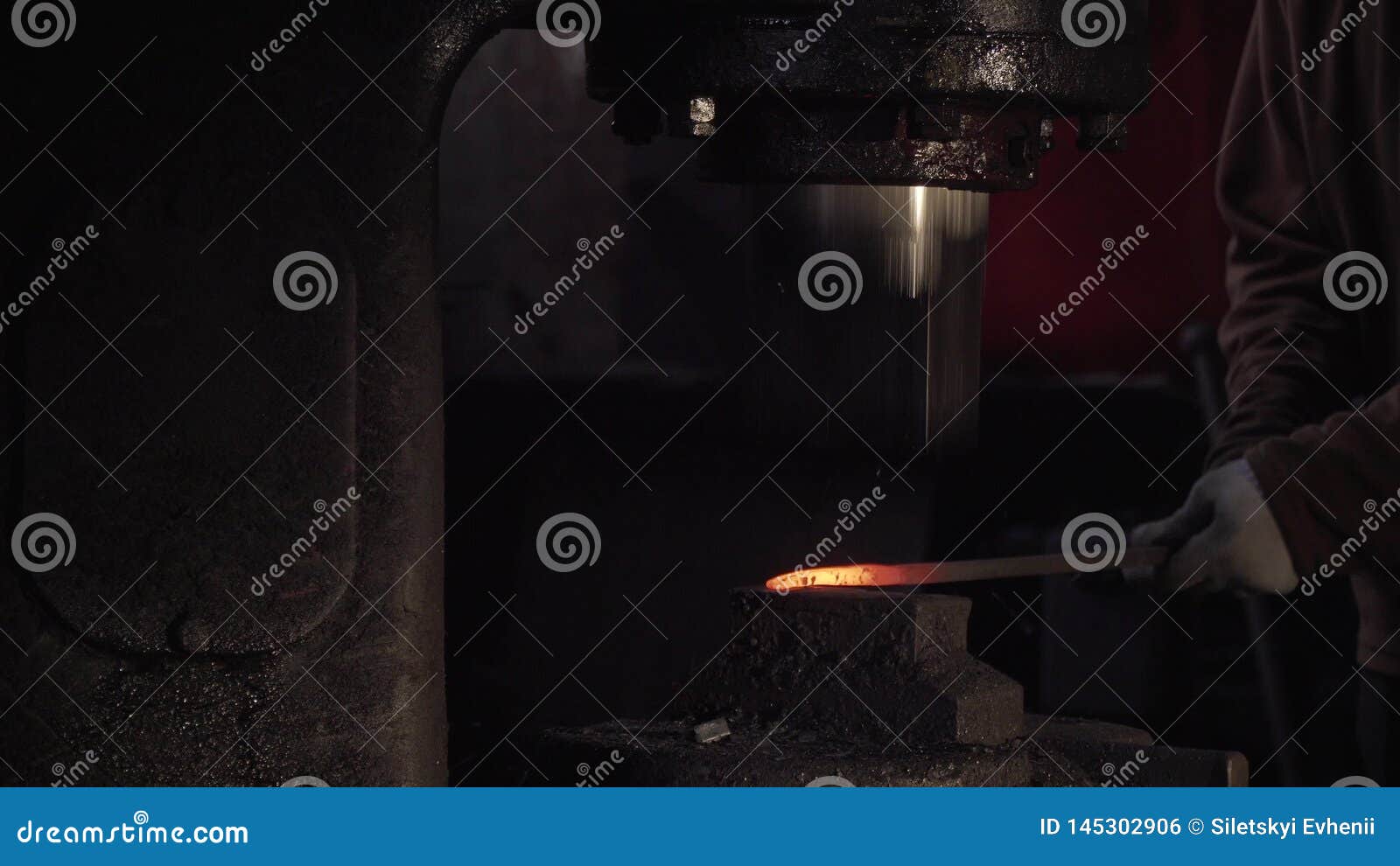 Forging Metal in a Modern Forge Stock Footage - Video of heavy, metal ...