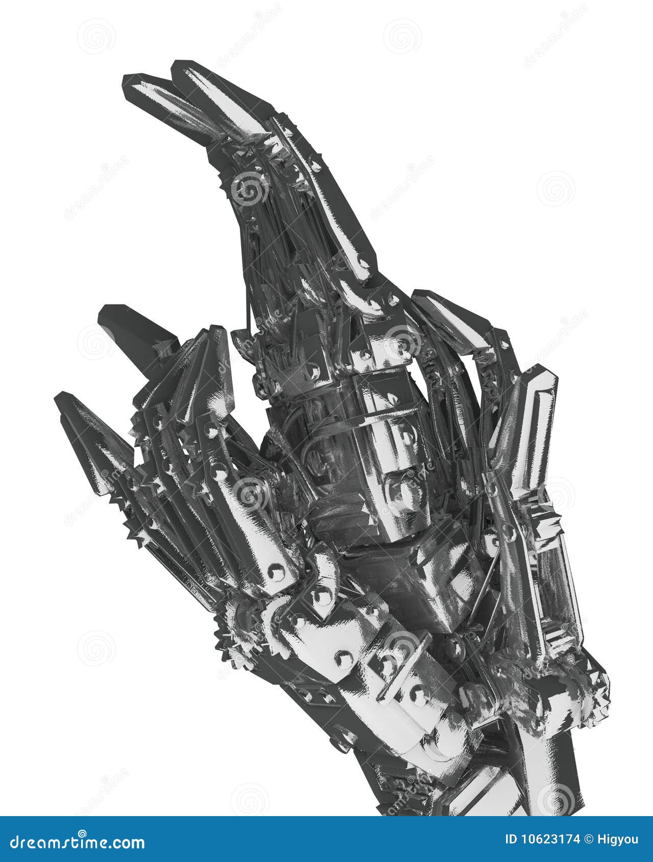 Mechanical Hands stock illustration. Illustration of metal - 10623174