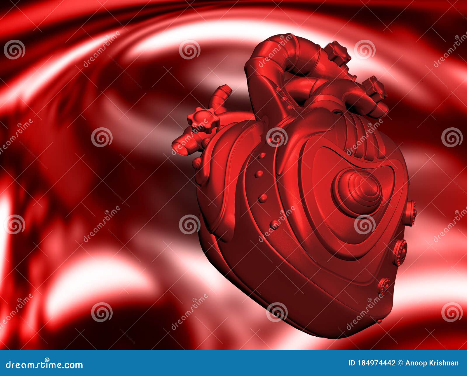 Mechanical heart stock illustration. Illustration of elements - 184974442