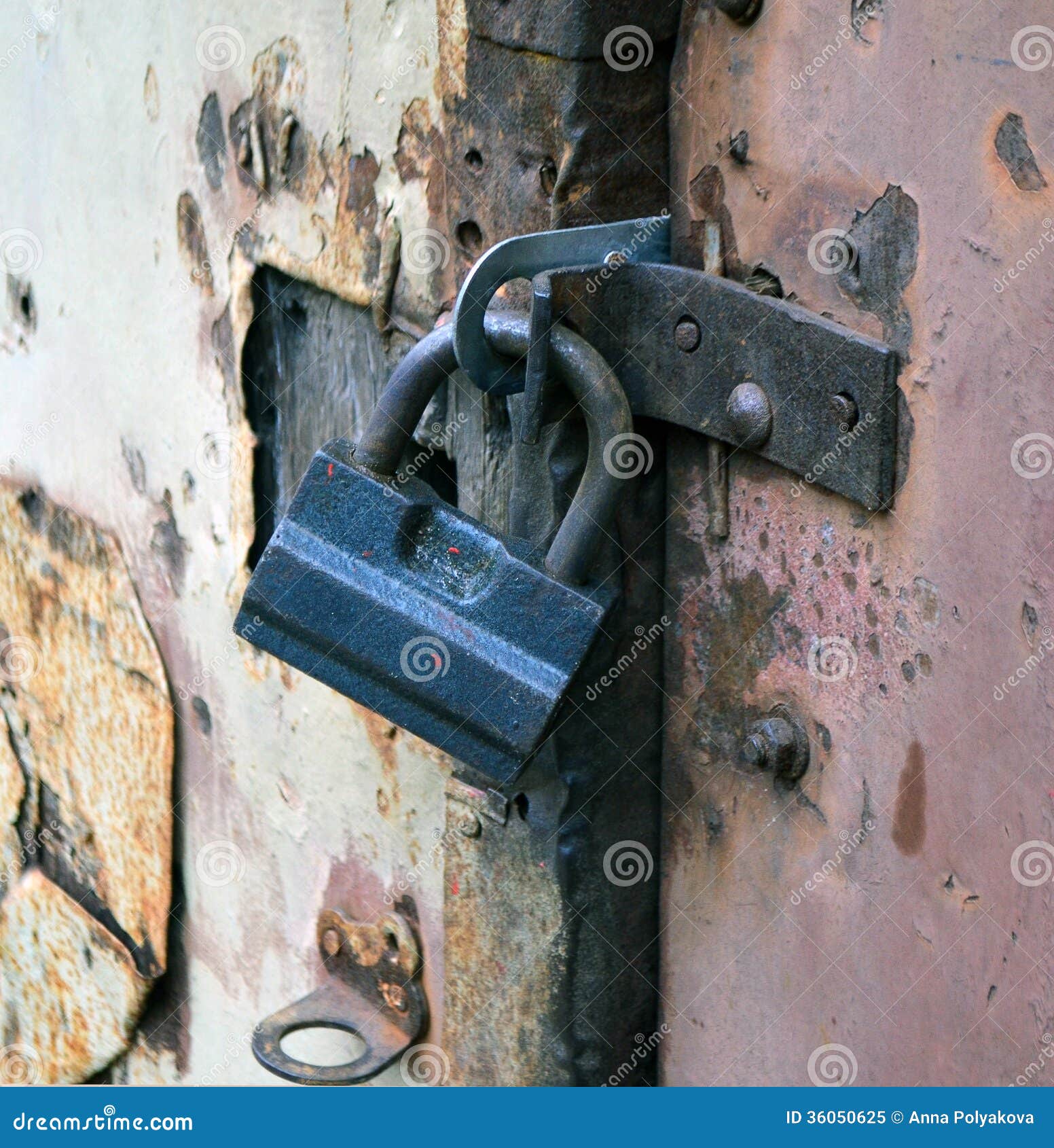 Mechanical hinged lock stock image. Image of hinged, iron - 36050625