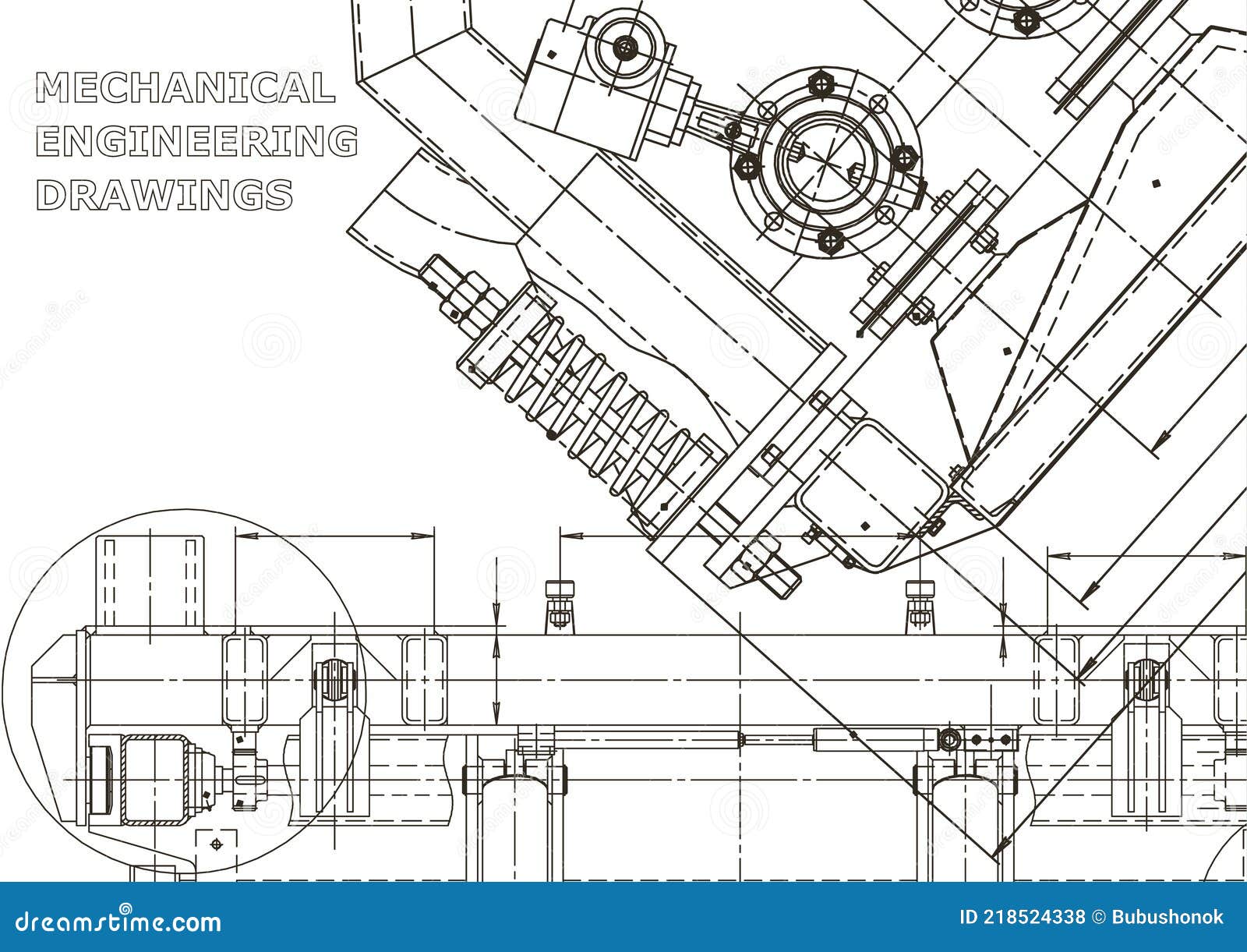 Vector Engineering Illustration. Cover, Flyer, Banner, Background Stock ...